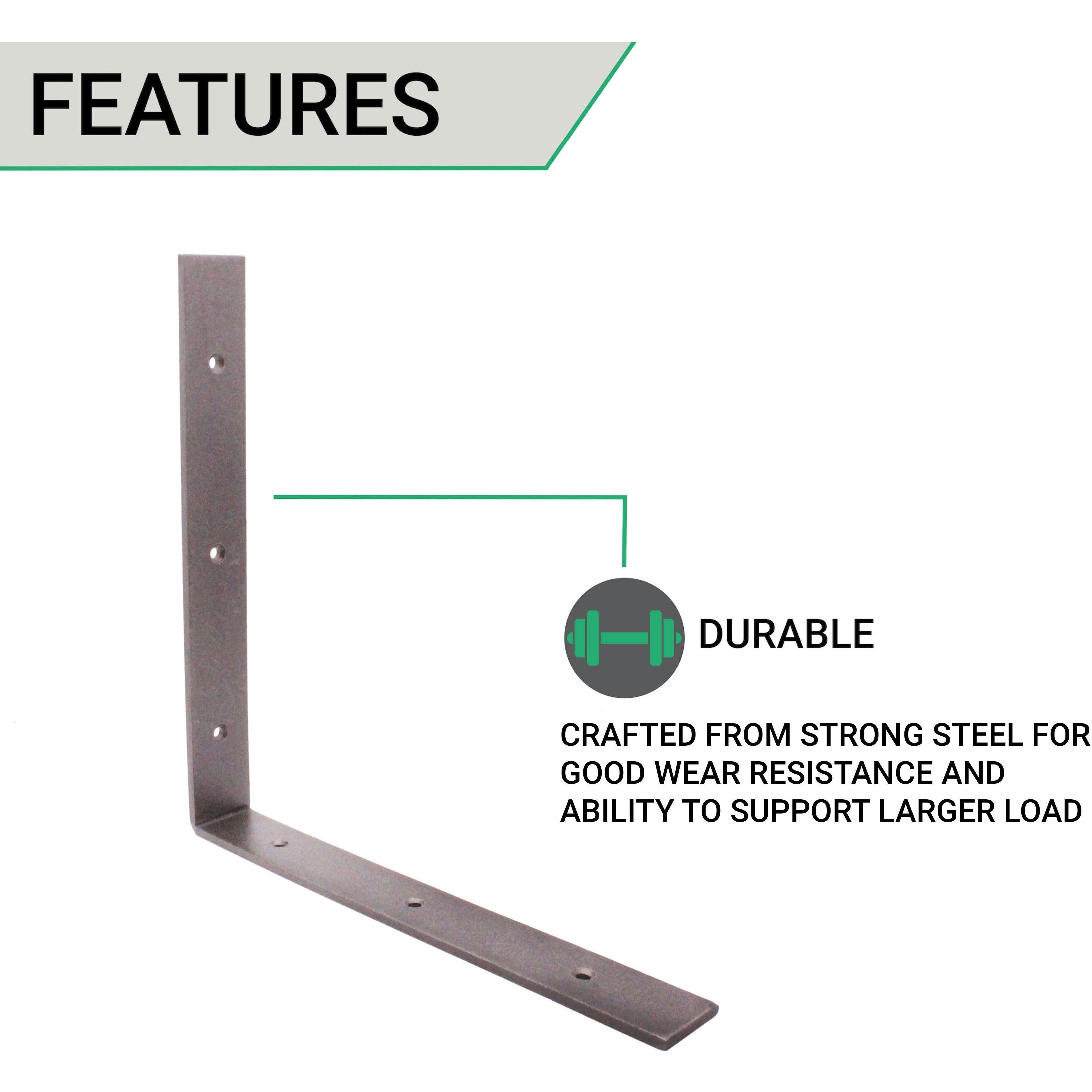 Scaffold Board Shelf Brackets 150mm PAIR Heavy Duty Rustic Wall Mounted ...