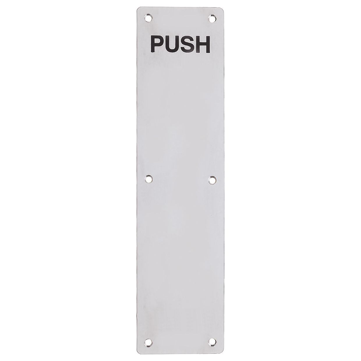 Push Engraved Door Finger Push Plate - 75mm x 650mm - Radius - Satin ...