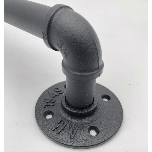 Black Handrail Grab Rail Kit 2440mm - Cast Iron - tradefit