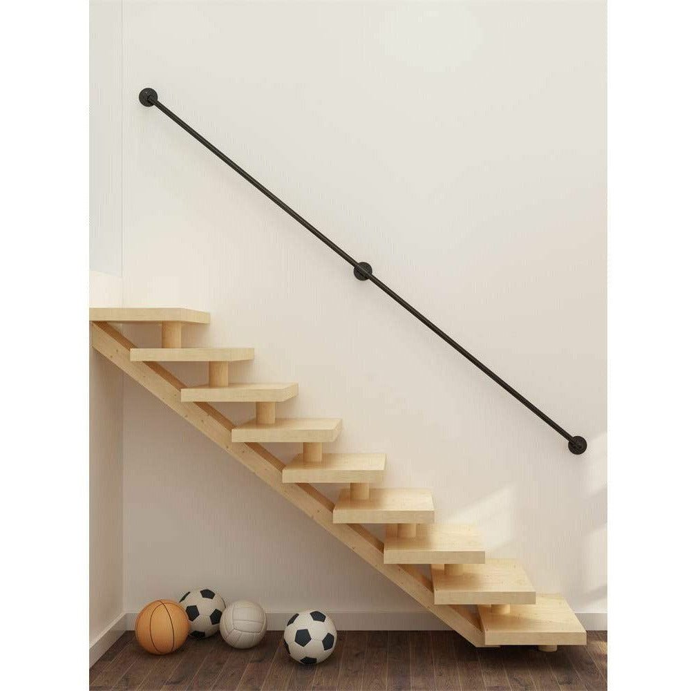 Black Handrail Grab Rail Kit 2440mm - Cast Iron - tradefit - 10
