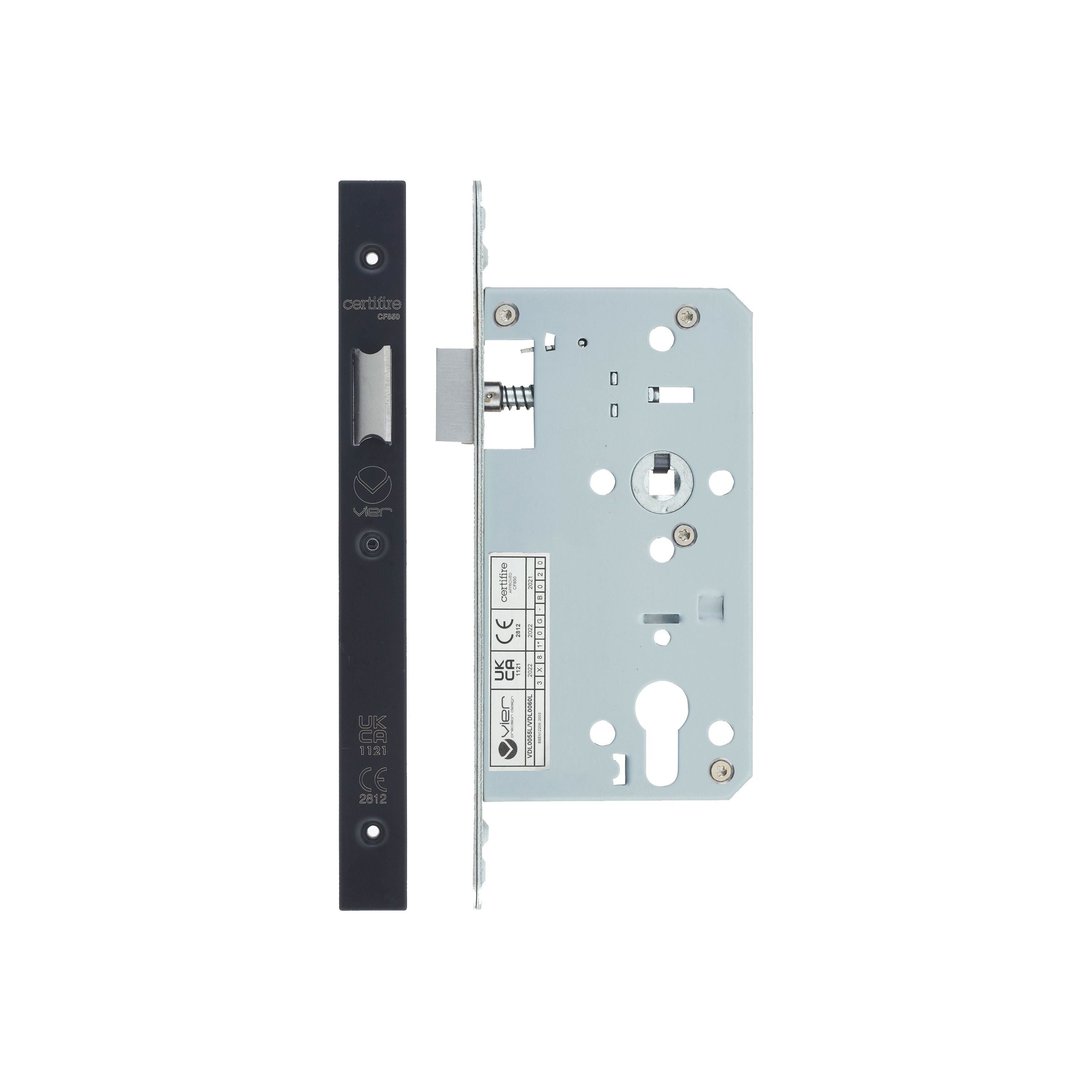 Din Euro Fire Rated Latch - 90mm Case - 60mm Backset - Matt Black ...