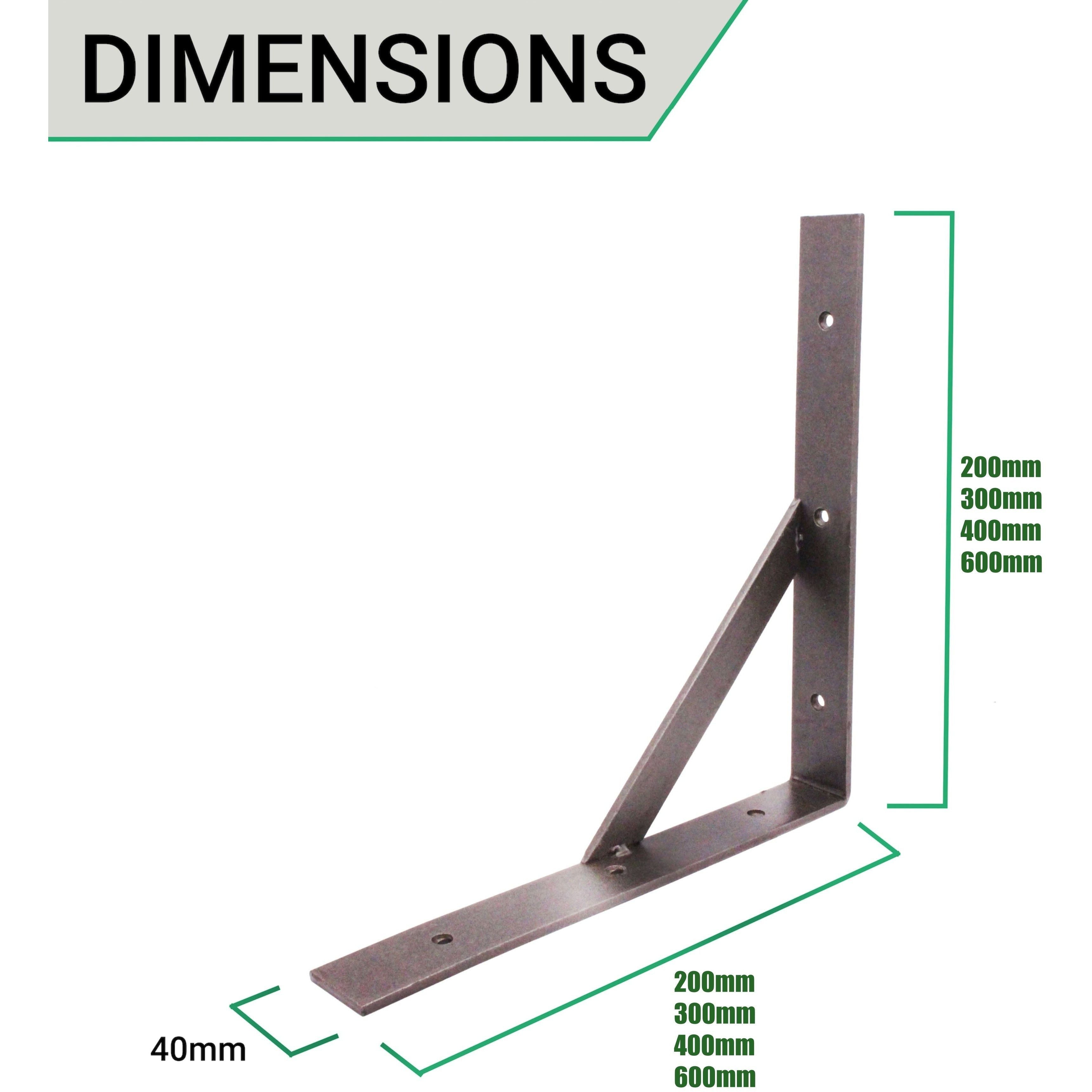 Scaffold Board Shelf Brackets Strong 300mm PAIR Reinforced Heavy Duty ...