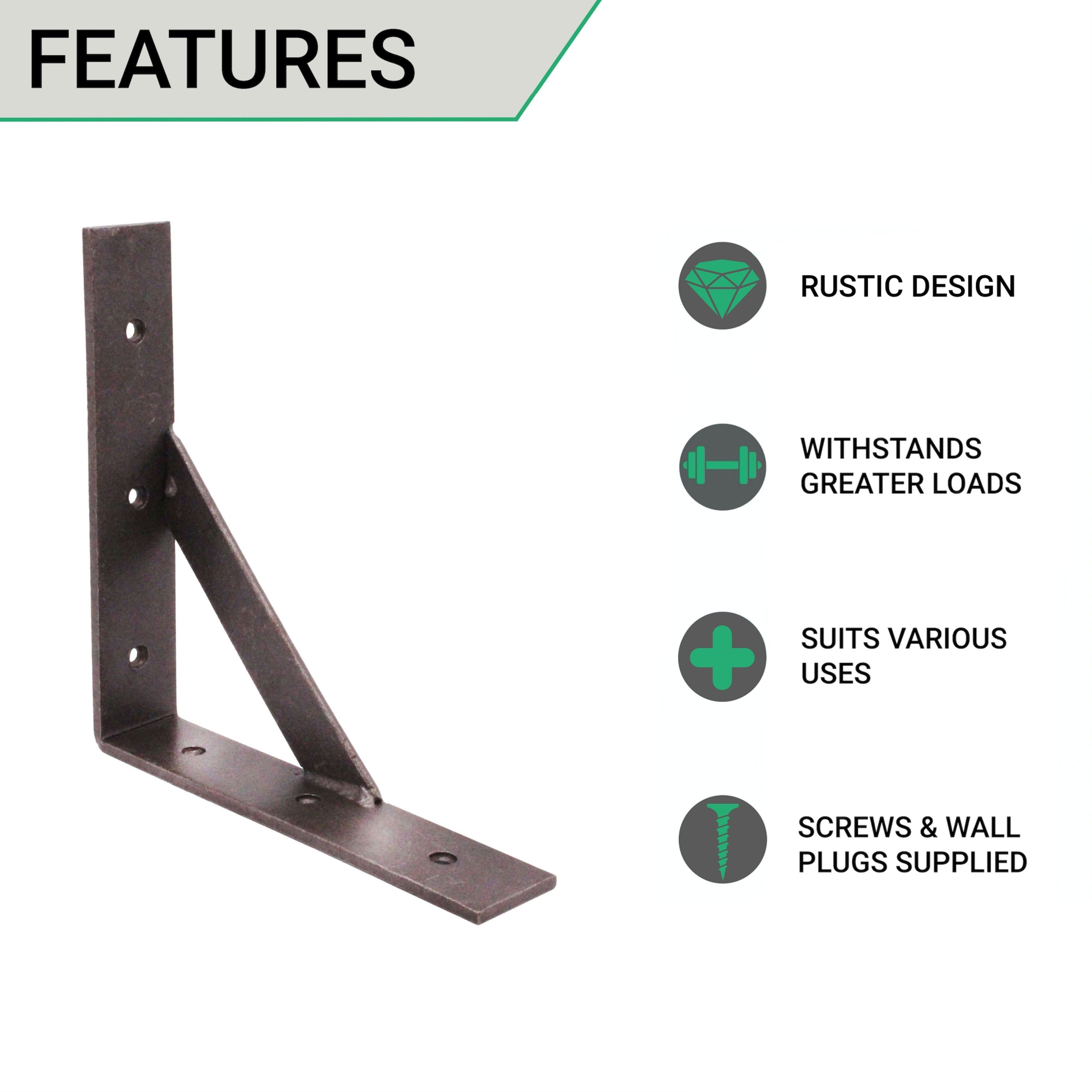 Scaffold Board Shelf Brackets Strong 300mm PAIR Reinforced Heavy Duty ...