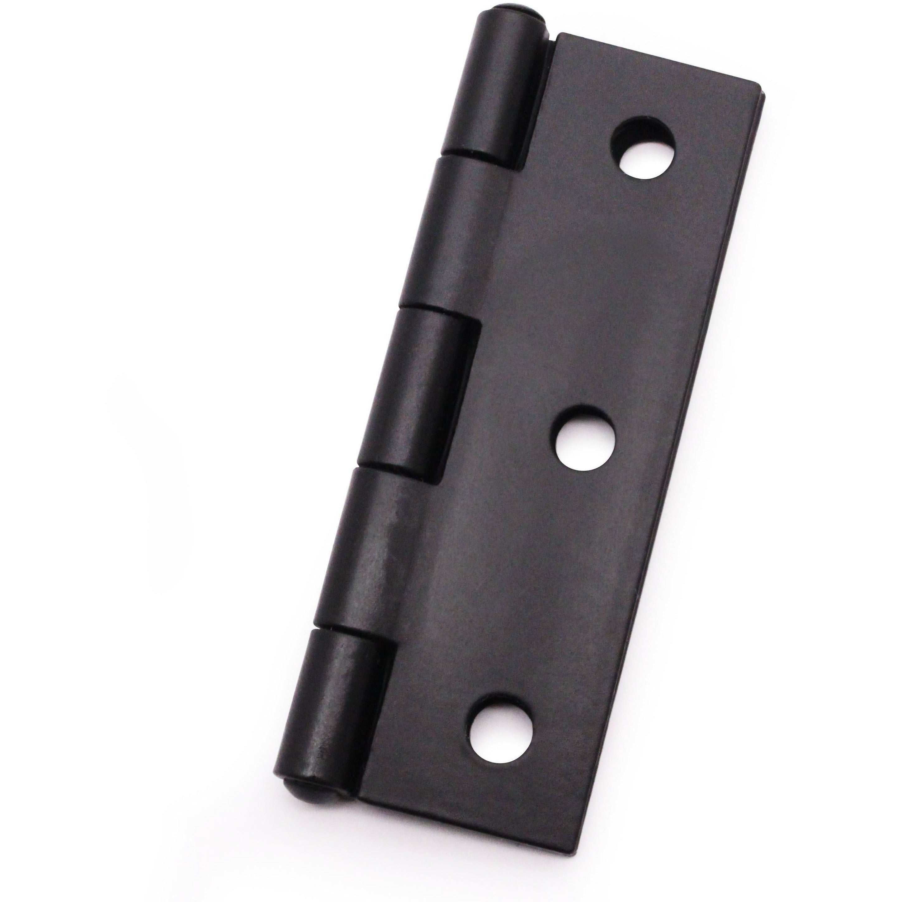 Steel Butt Hinges 1838 Fixed Pin Pattern - 76x51x1.5mm - Black Plated - Pair - EXCLUDING Screws ...