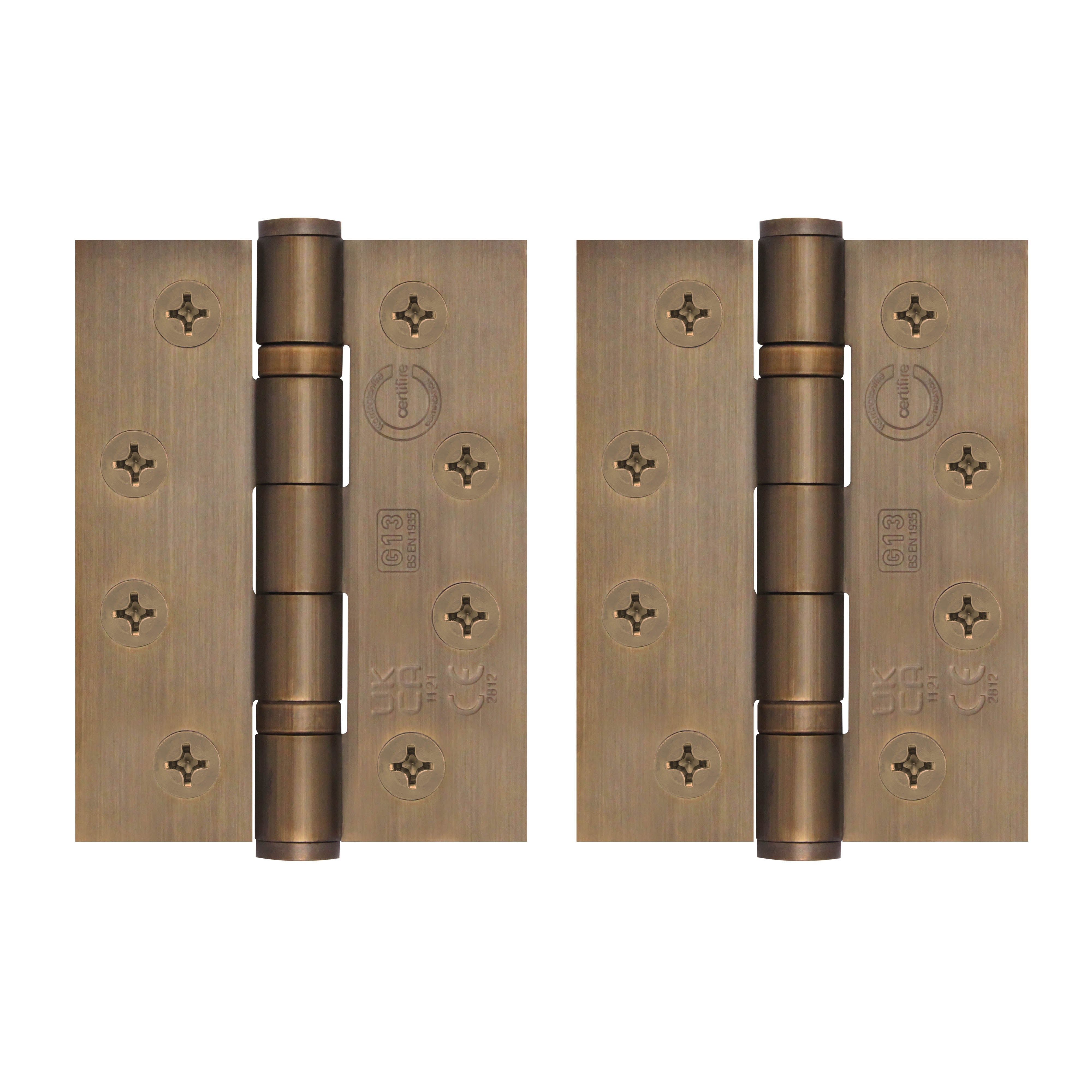 Fire Door Hinges 4" Stainless Steel Grade 13 - 102x76x3mm - Square ...