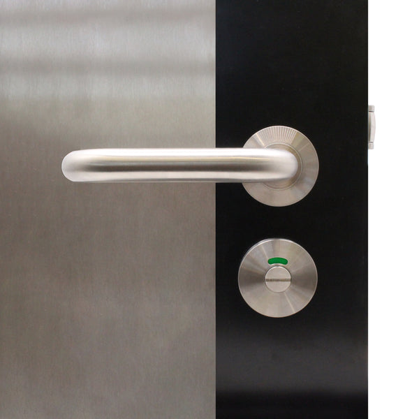 Lift To Lock Disabled Bathroom Toilet Door Lever Handle - 19mm - Satin ...