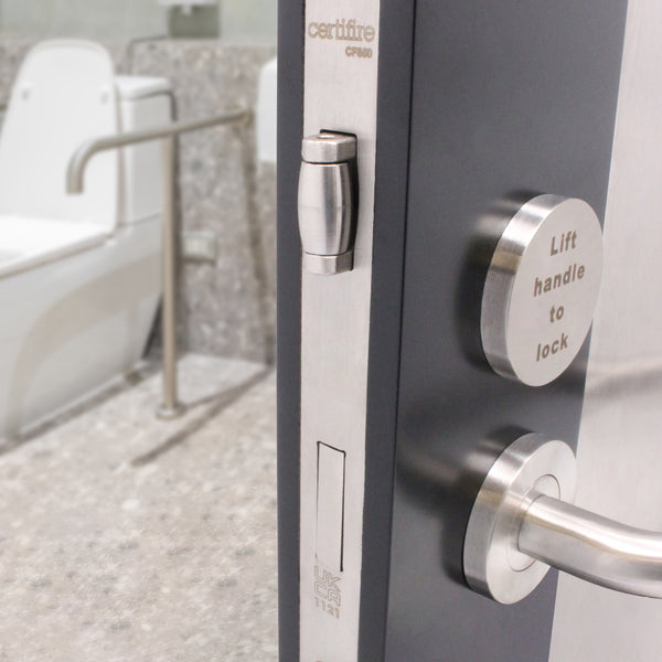 Lift To Lock Kit Disabled Bathroom Toilet Door Lever Handle & Lock ...