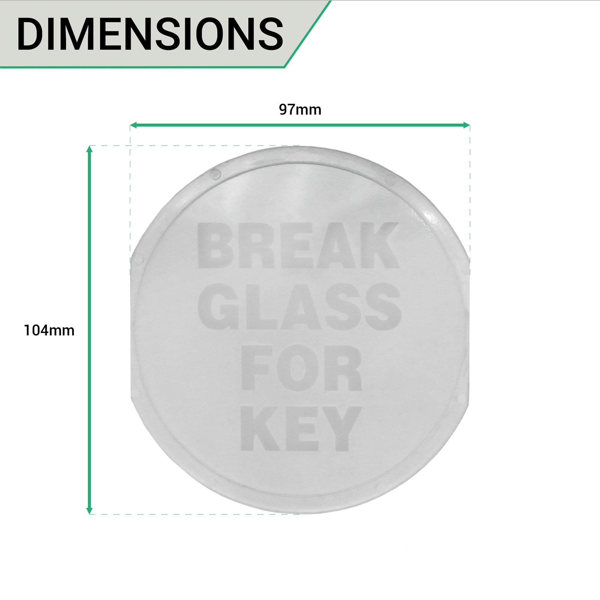 Replacement Plastic Screen For Break Glass Key Box - tradefit