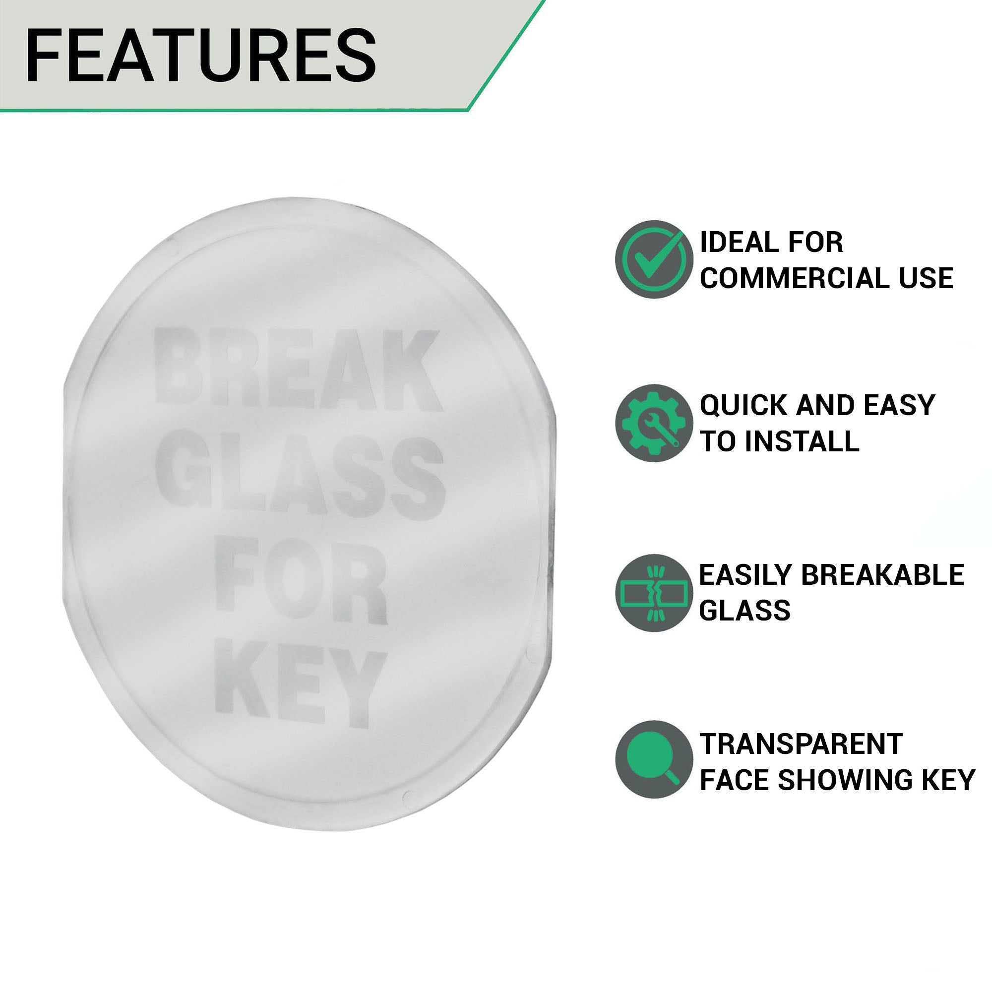 Replacement Plastic Screen For Break Glass Key Box - tradefit