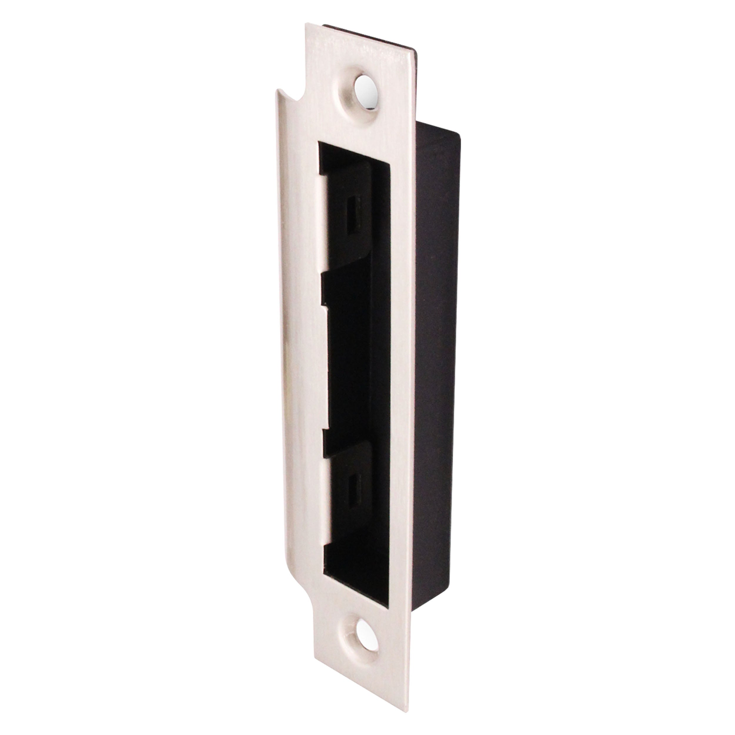 Mortice Lock Strike Plate - Satin Nickel