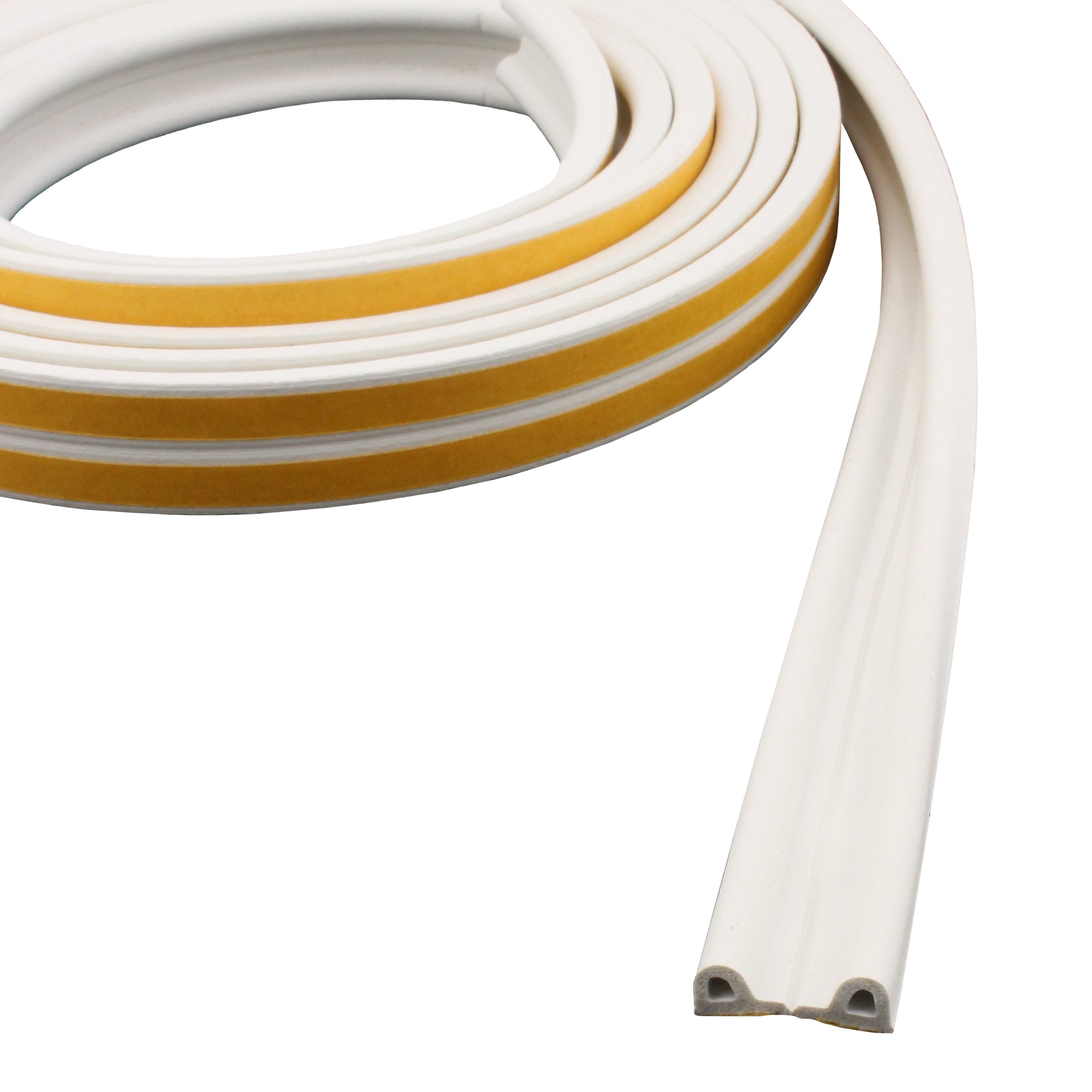 EDPM Self Adhesive Draught Weather Seal Strip - P Profile - White - 9 x ...