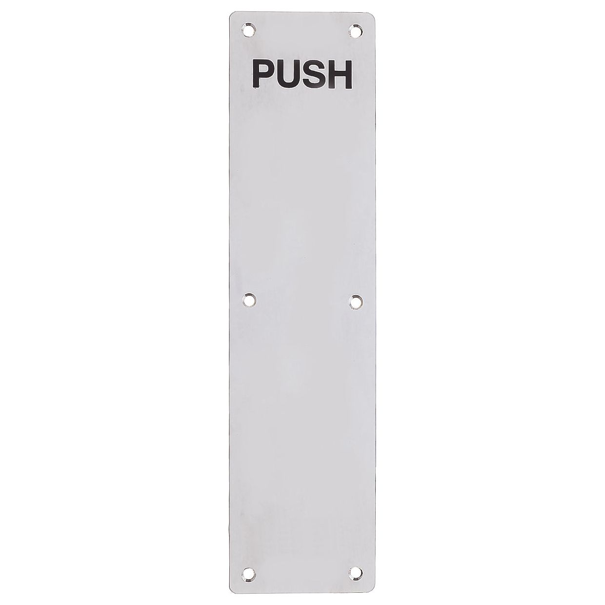 Push Engraved Door Finger Push Plate - 75mm x 300mm - Radius - Satin ...