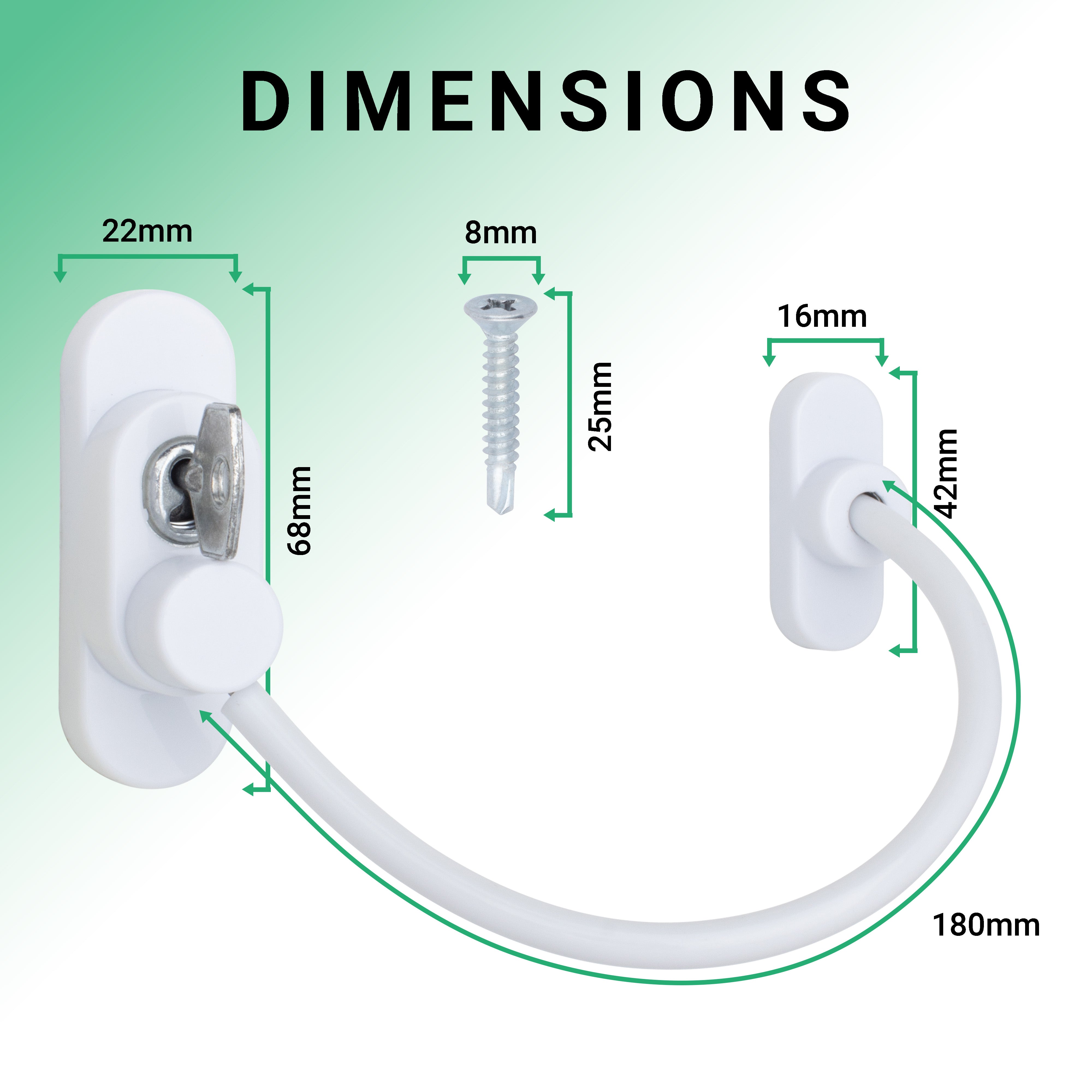 Cable Window Restrictor Safety Lock for Timber or UPVC With Keys ...