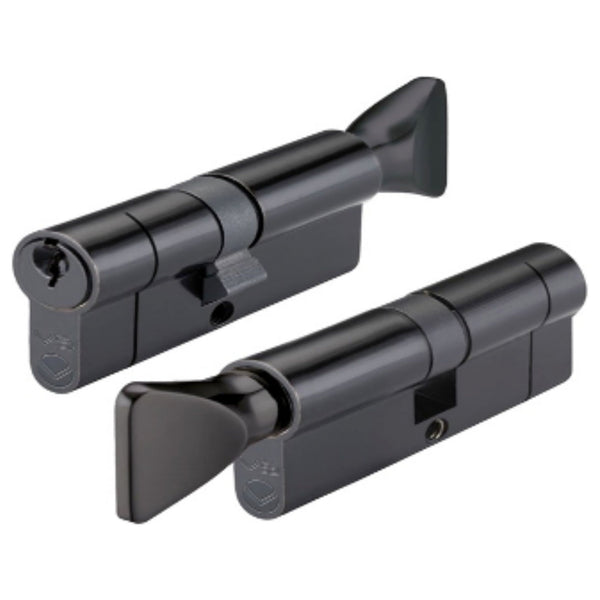 5 Pin 70mm Anti-Pick Euro Cylinder and Thumbturn - Master Keyed - Matt ...