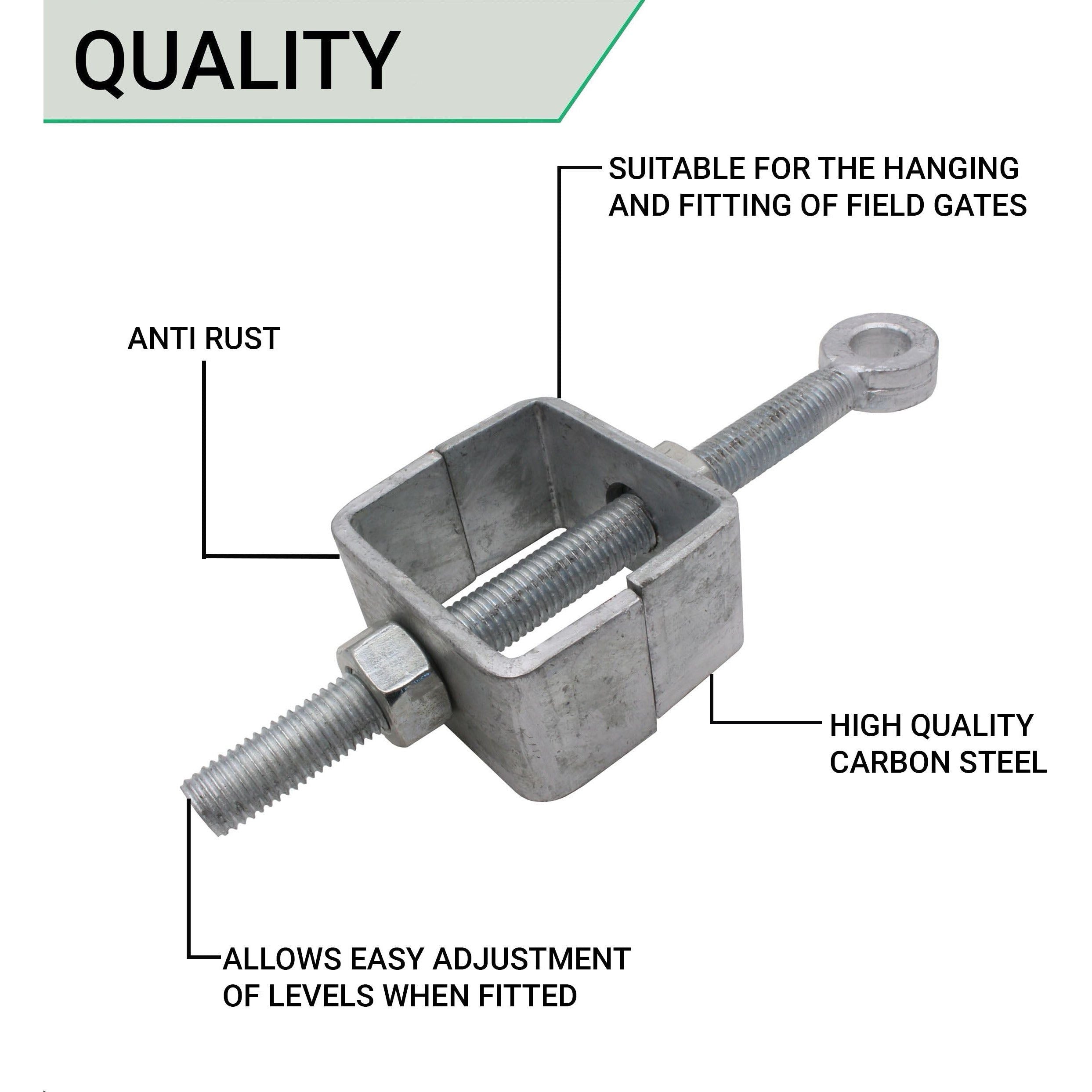 Adjustable Bottom Gate Fitting - 19mm Pin x 280mm - Galvanised ...