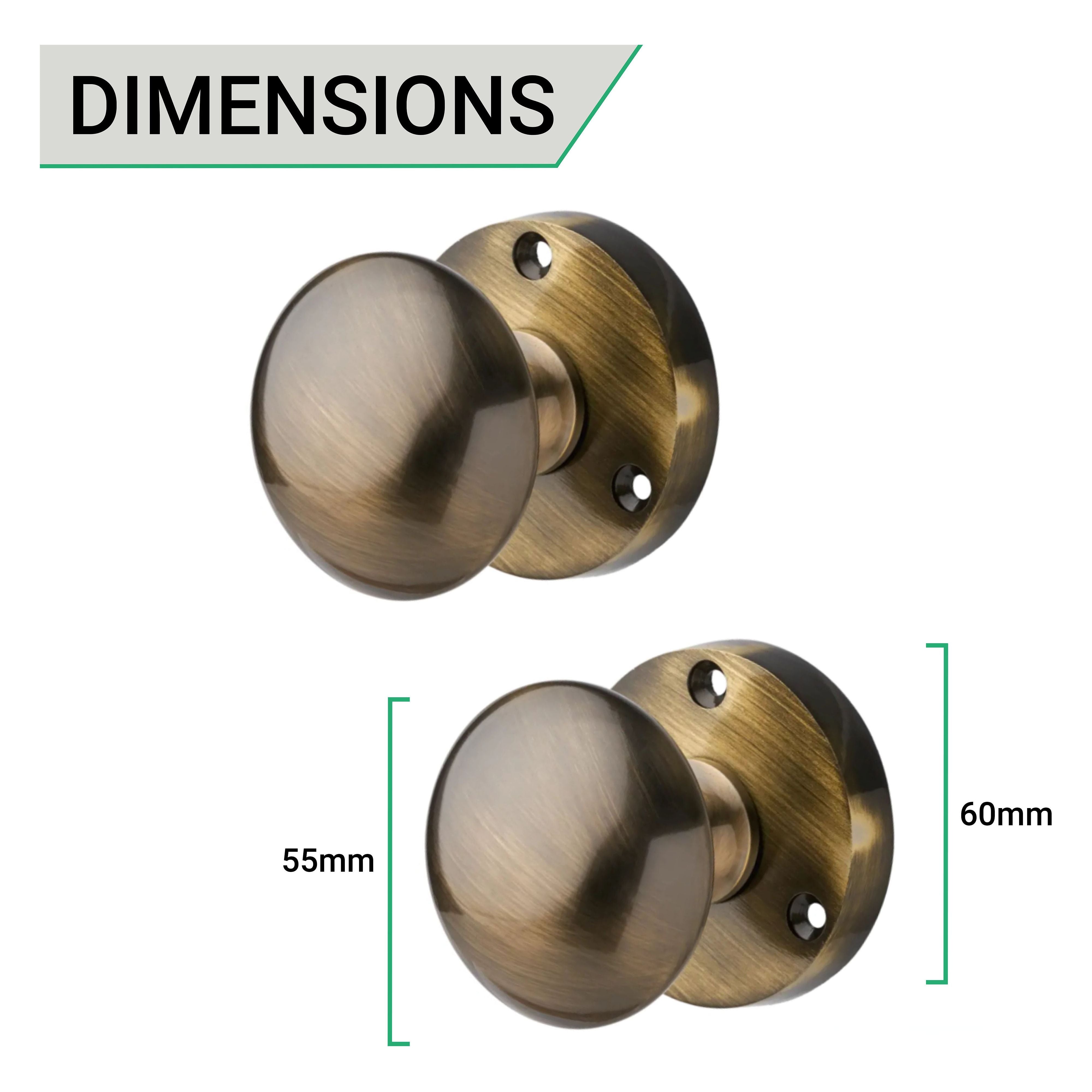 Victorian Door Knob Latch Pack - Antique Brass - tradefit