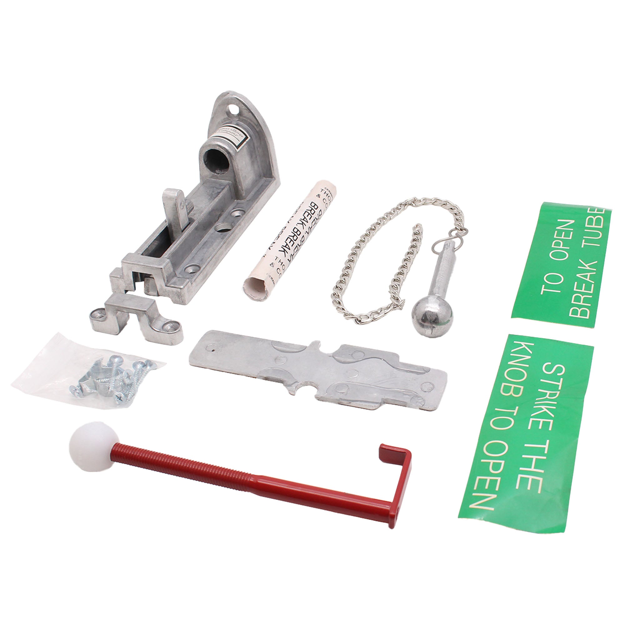 Emergency Exit Break Glass Panic Bolt Kit with Ceramic Tube - tradefit