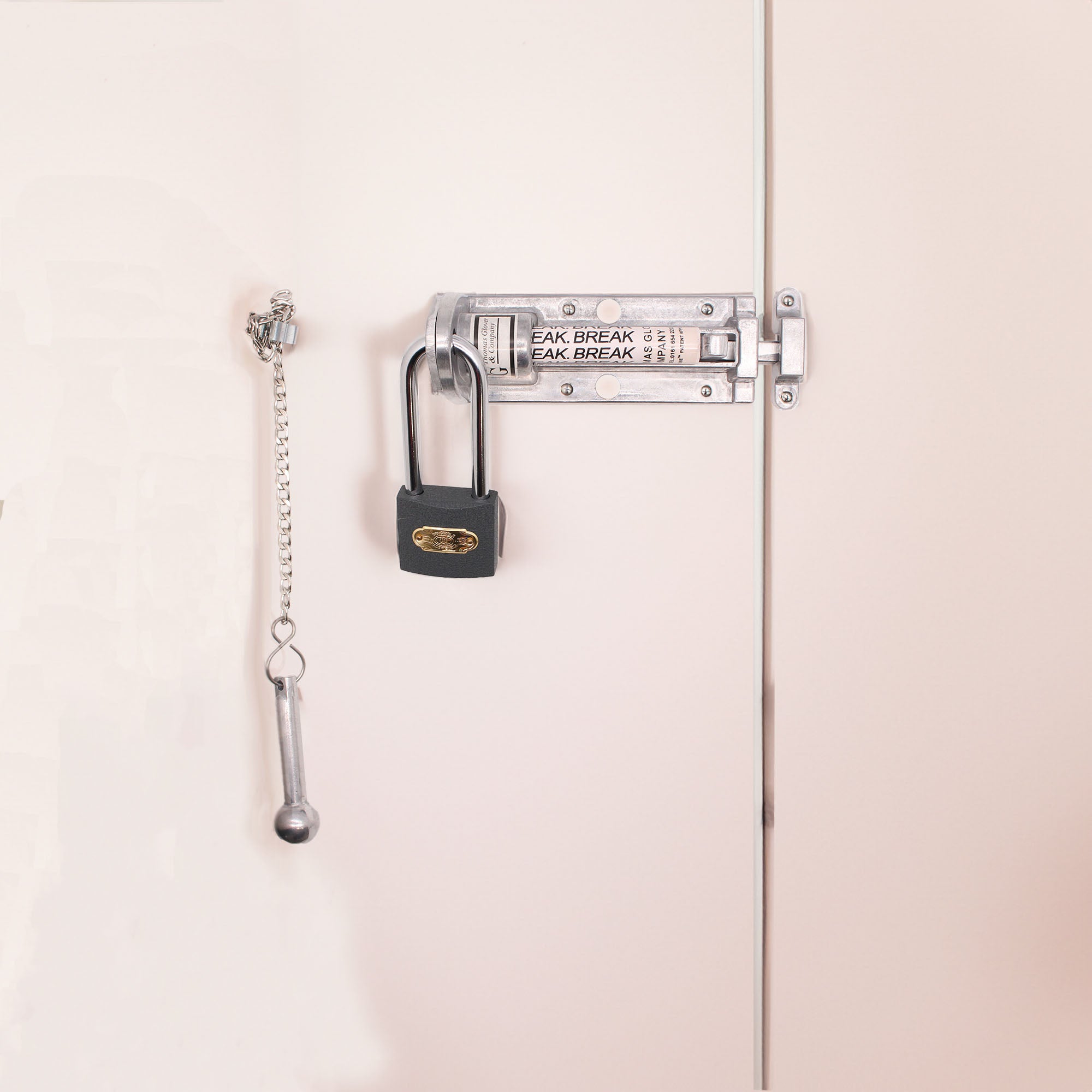 Emergency Exit Break Glass Panic Bolt Kit with Ceramic Tube & Padlock ...