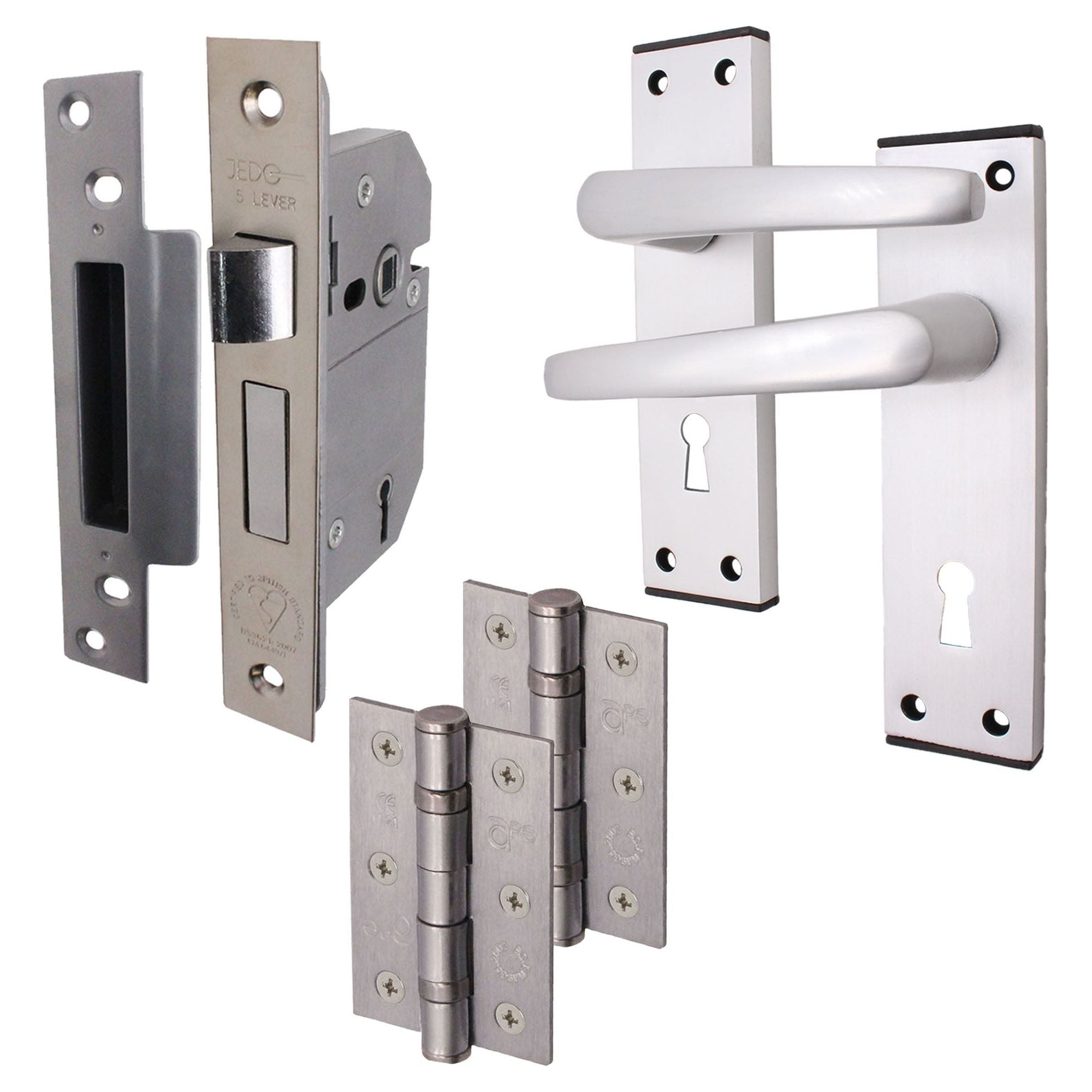 Aluminium Council 5 Lever Lock Pack - 150 x 40mm - 66mm Lock x 76mm ...