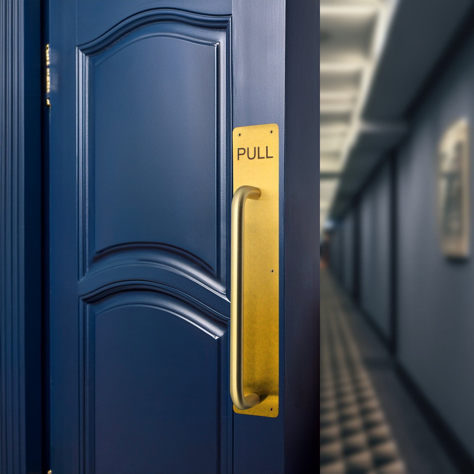 Architectural Pull Handle On Plate - Engraved Pull - 475 x 75mm - PVD ...