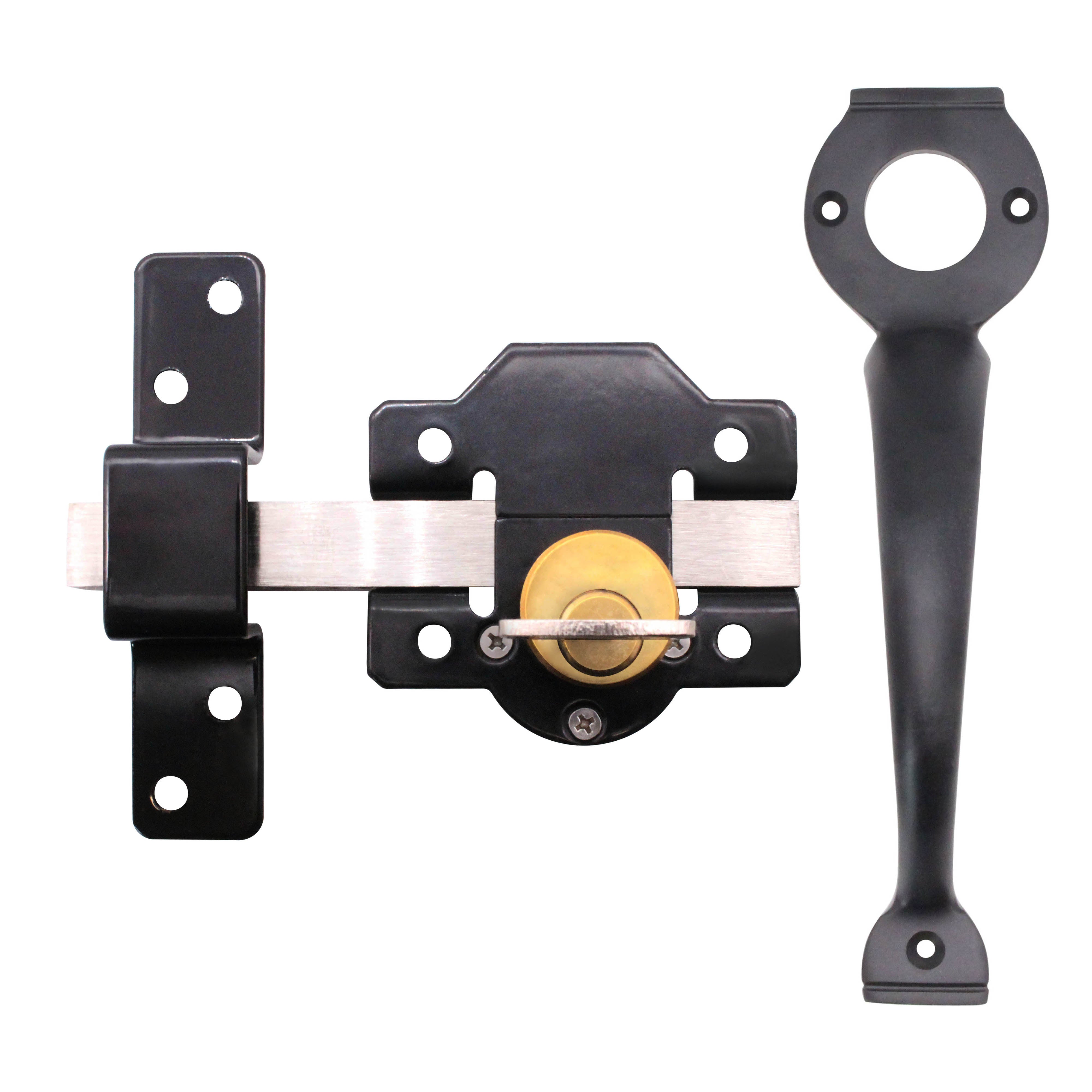 Long Throw Gate Lock & Pull Handle - Single Locking - 50mm - tradefit
