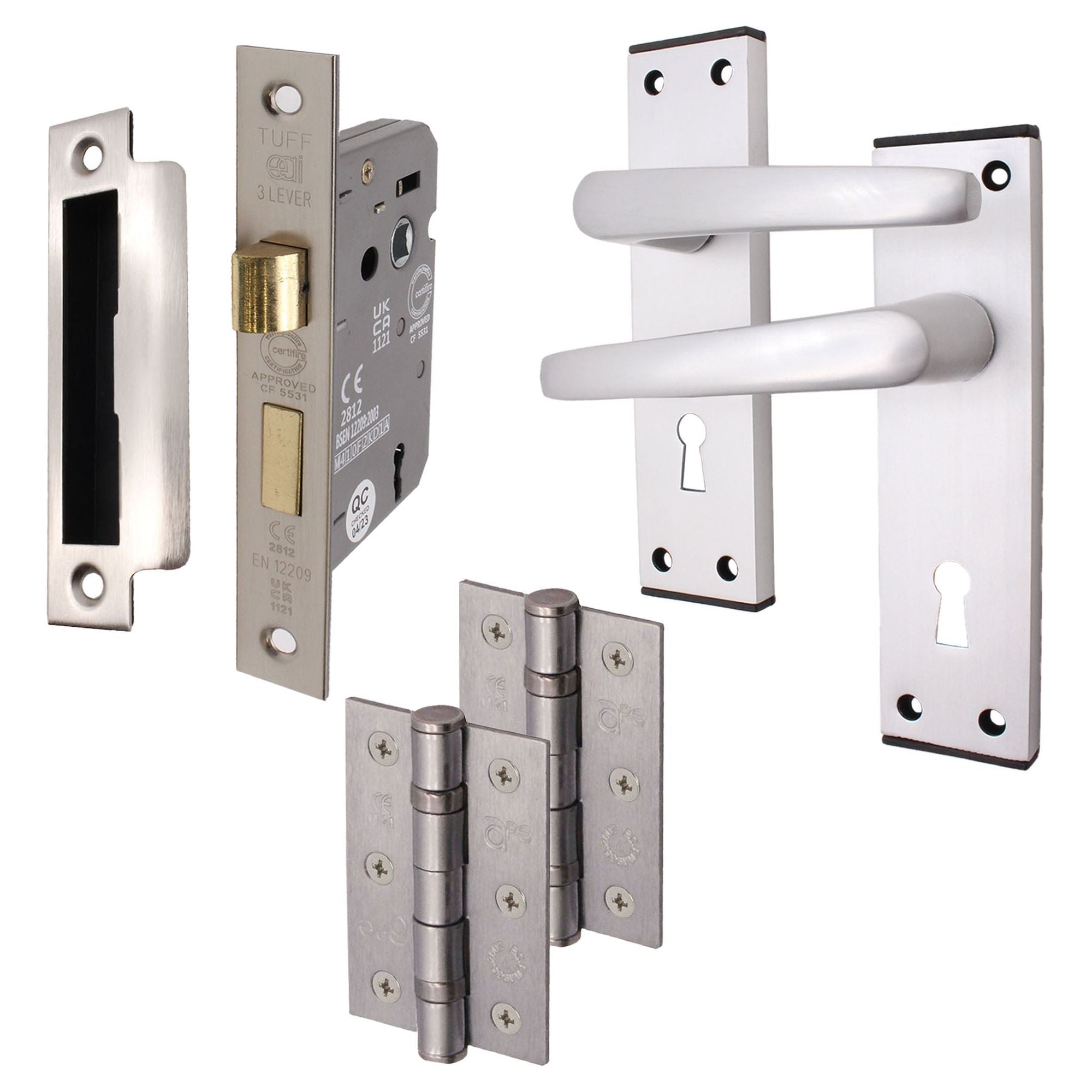 Aluminium Council Lever Lock Pack - 150 x 40mm - 66mm Lock x 76mm ...