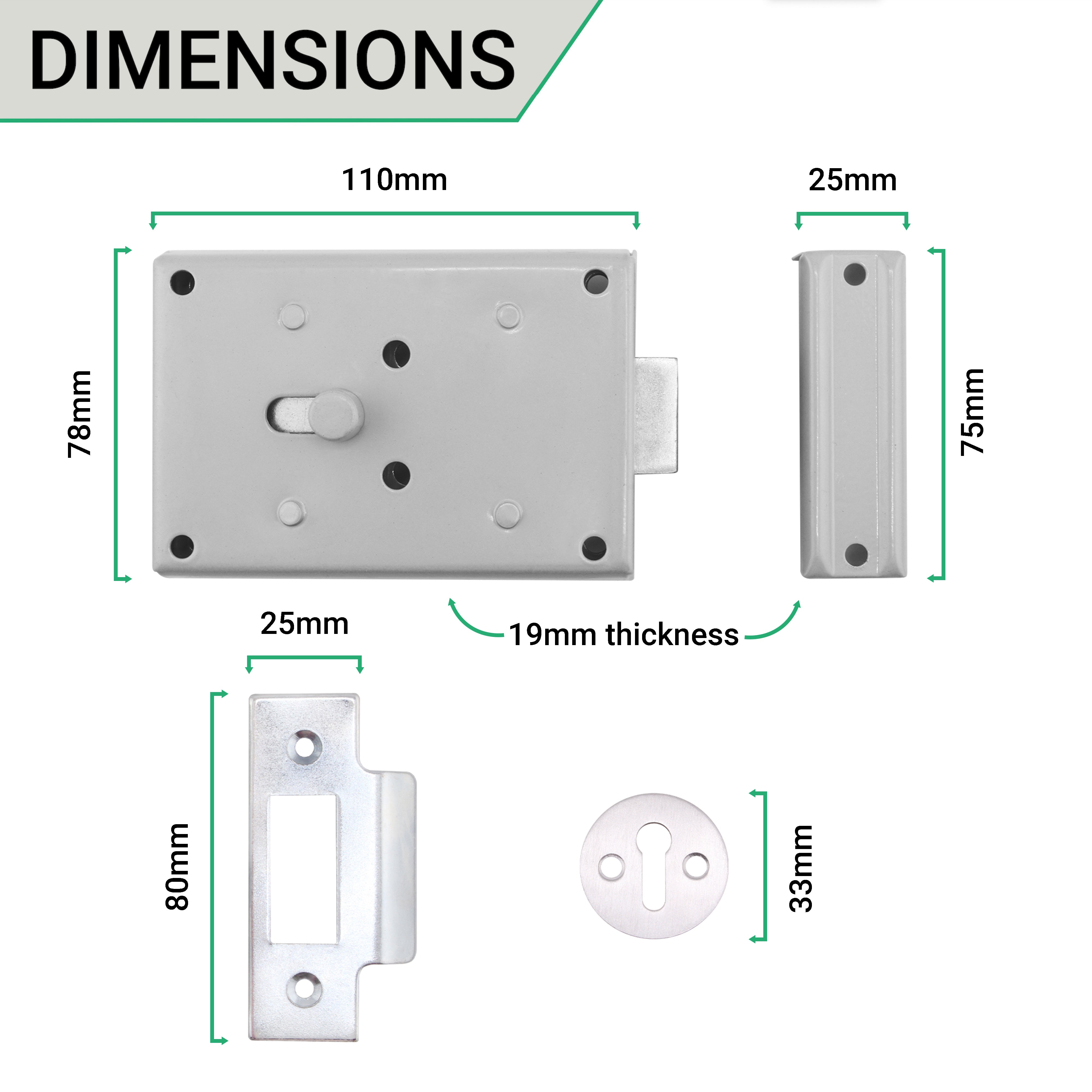 FB4 Fire Brigade Rim Slam Lock - Single - tradefit