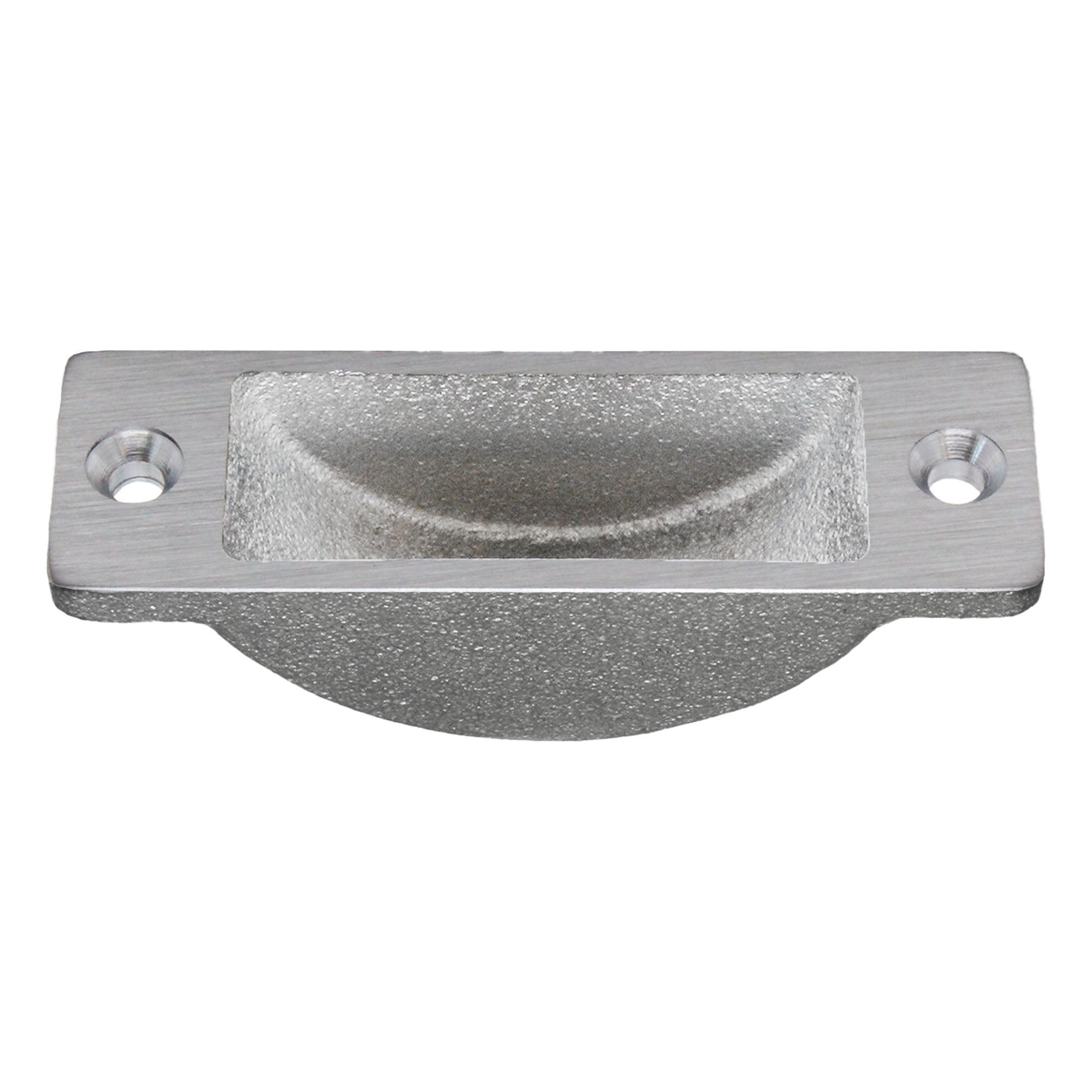 Brass Easy-Clean Dust Socket for Flush Bolt - 62 x 19mm - Satin Chrome ...