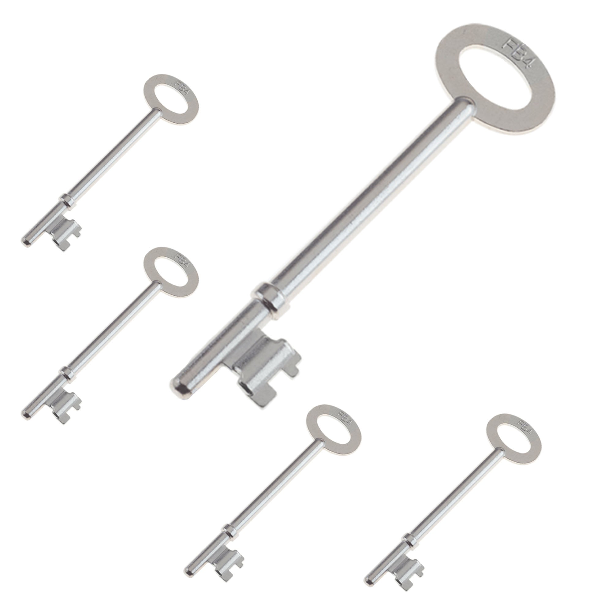 FB4 Fire Brigade Rim Deadlock Key - Zinc Plated - Pack 5 Key - tradefit