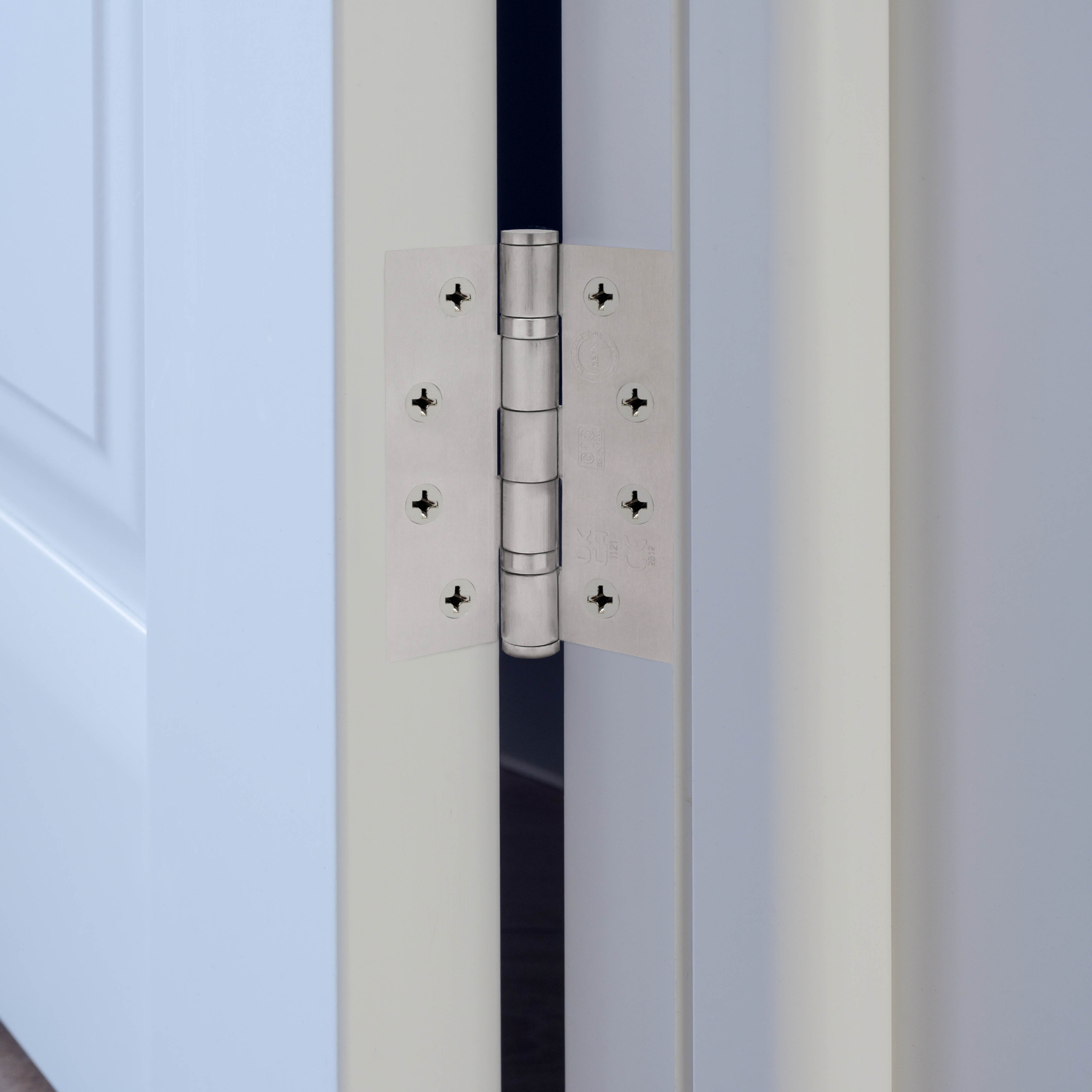 Satin Stainless Fire Door Hinges - 4 Inch/102mm - Grade 13 Steel Ball ...