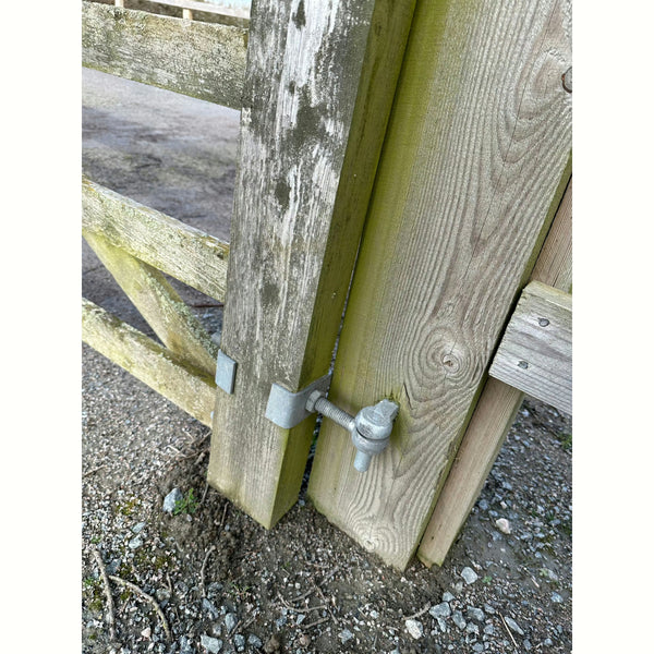 Field Gate Hinge Set Double Strap Adjustable Hook to Drive - (24