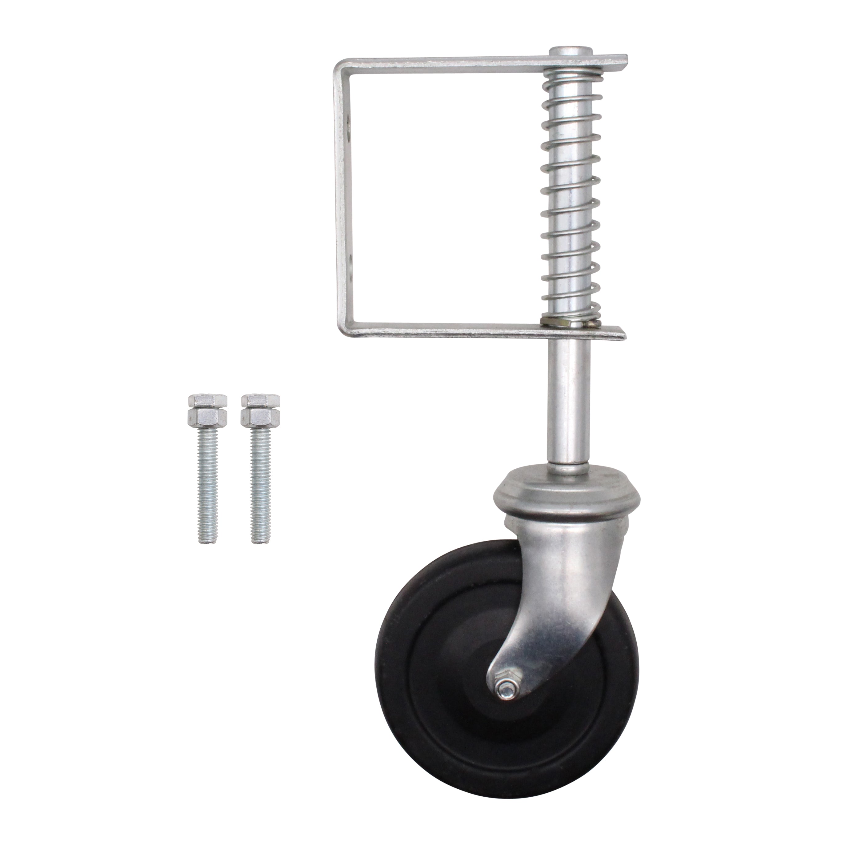 Heavy Duty Spring Loaded Gate Garage Door Wheel on Castor - 102mm - 90g ...