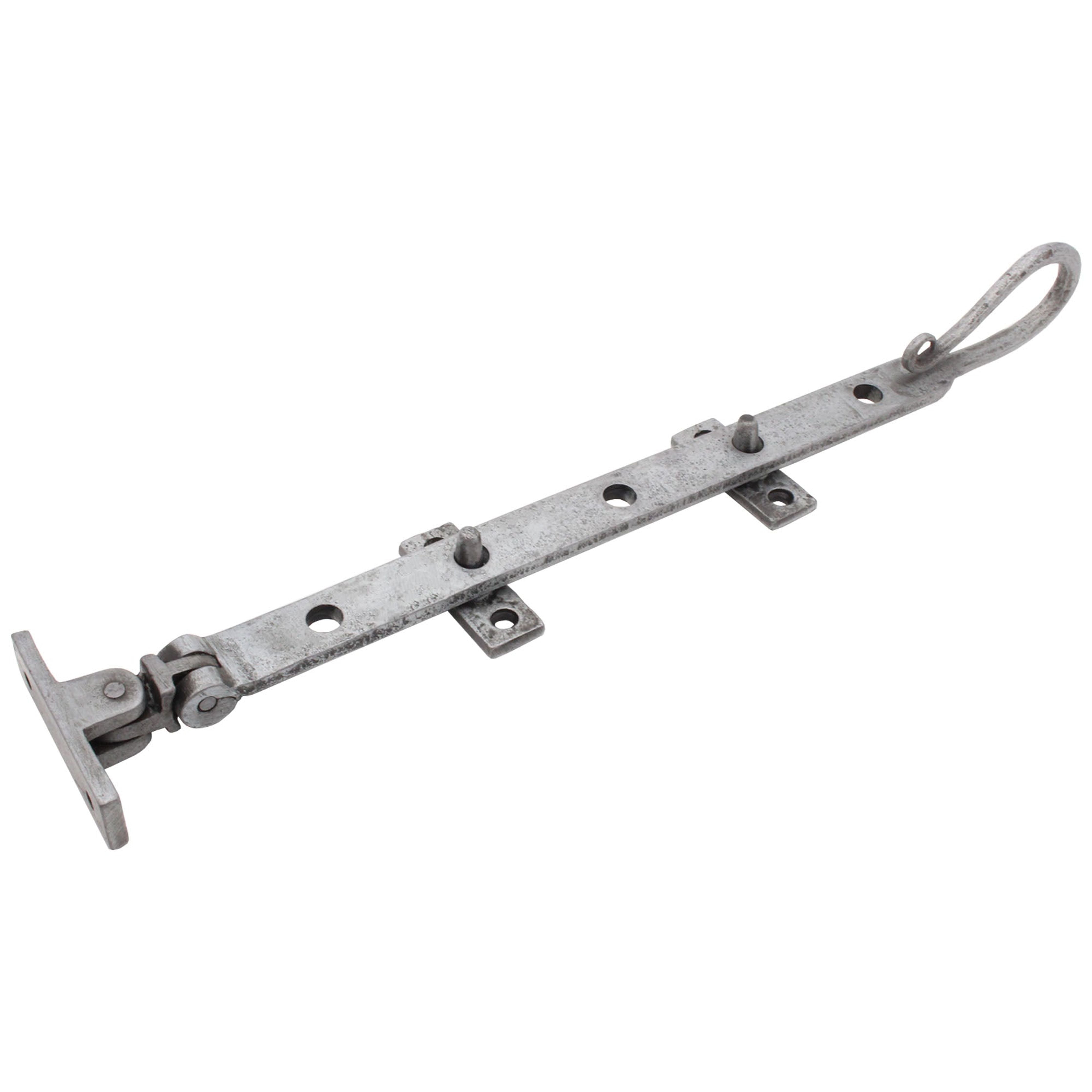 Iron Shepherd Crook Casement Stay Rustic Patina 300mm / 12inch