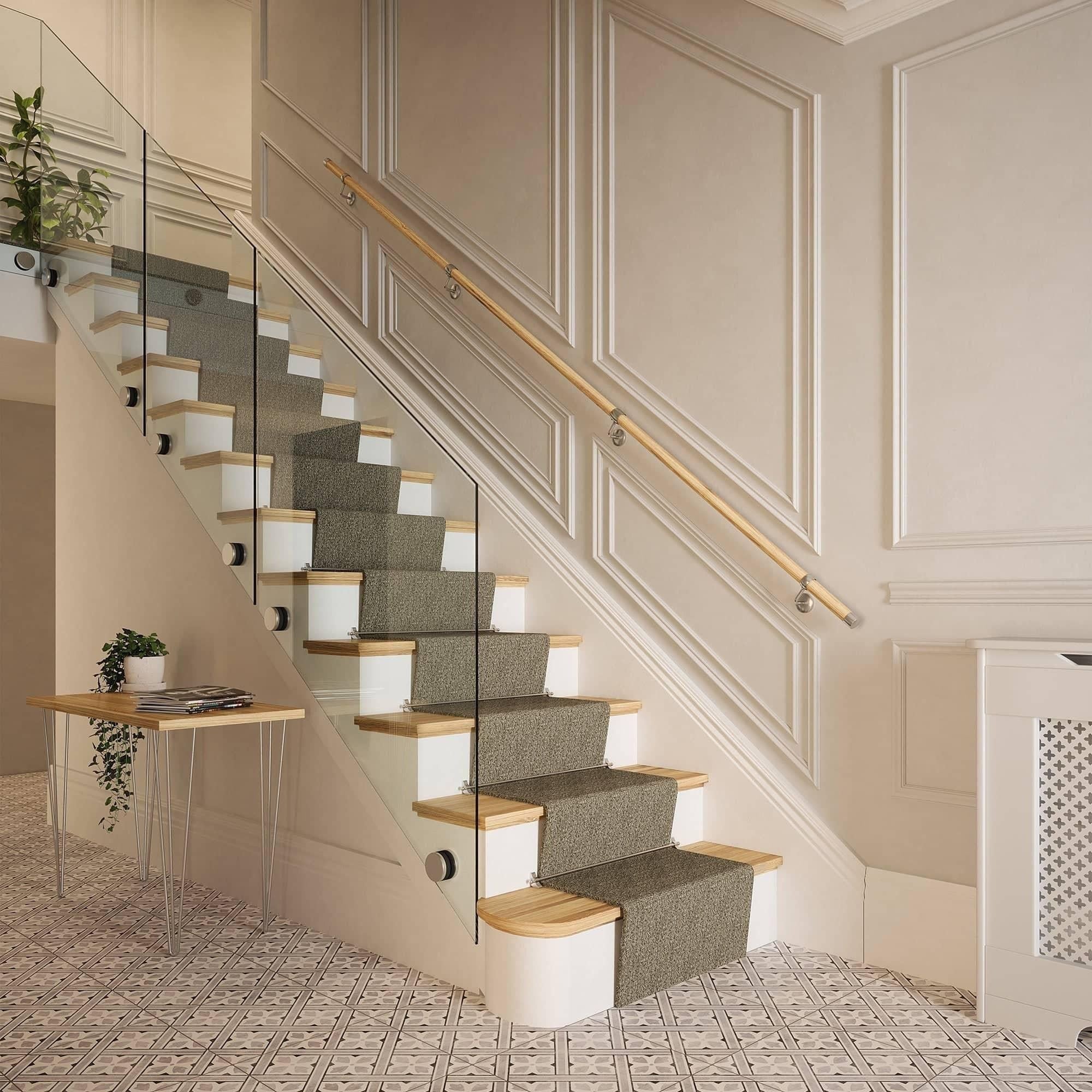 Handrail Kit Wooden / Timber - Interior Use - 3600mm - Pine / Brushed ...