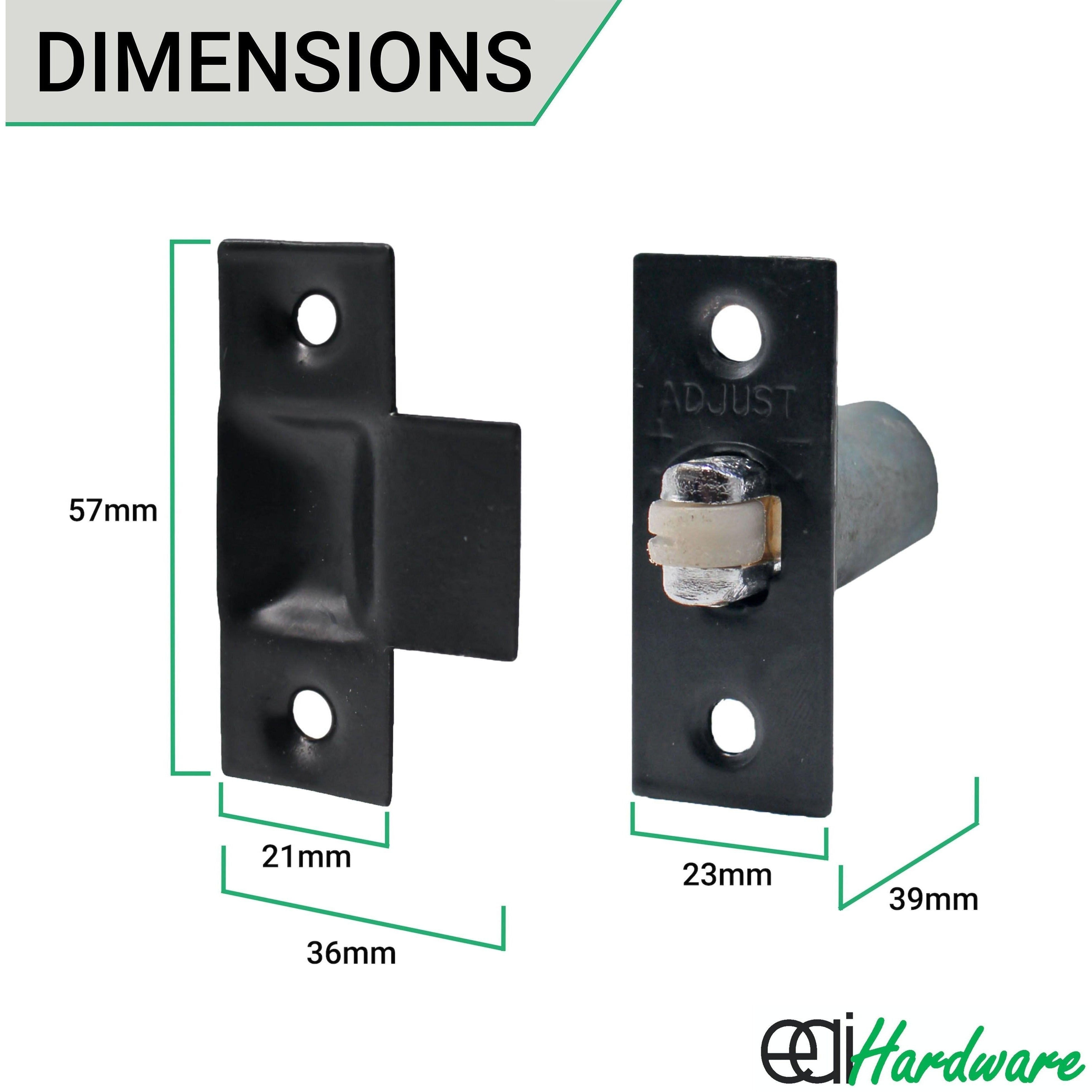Adjustable Roller Catch Spring Loaded Latch Lock for Internal Doors ...