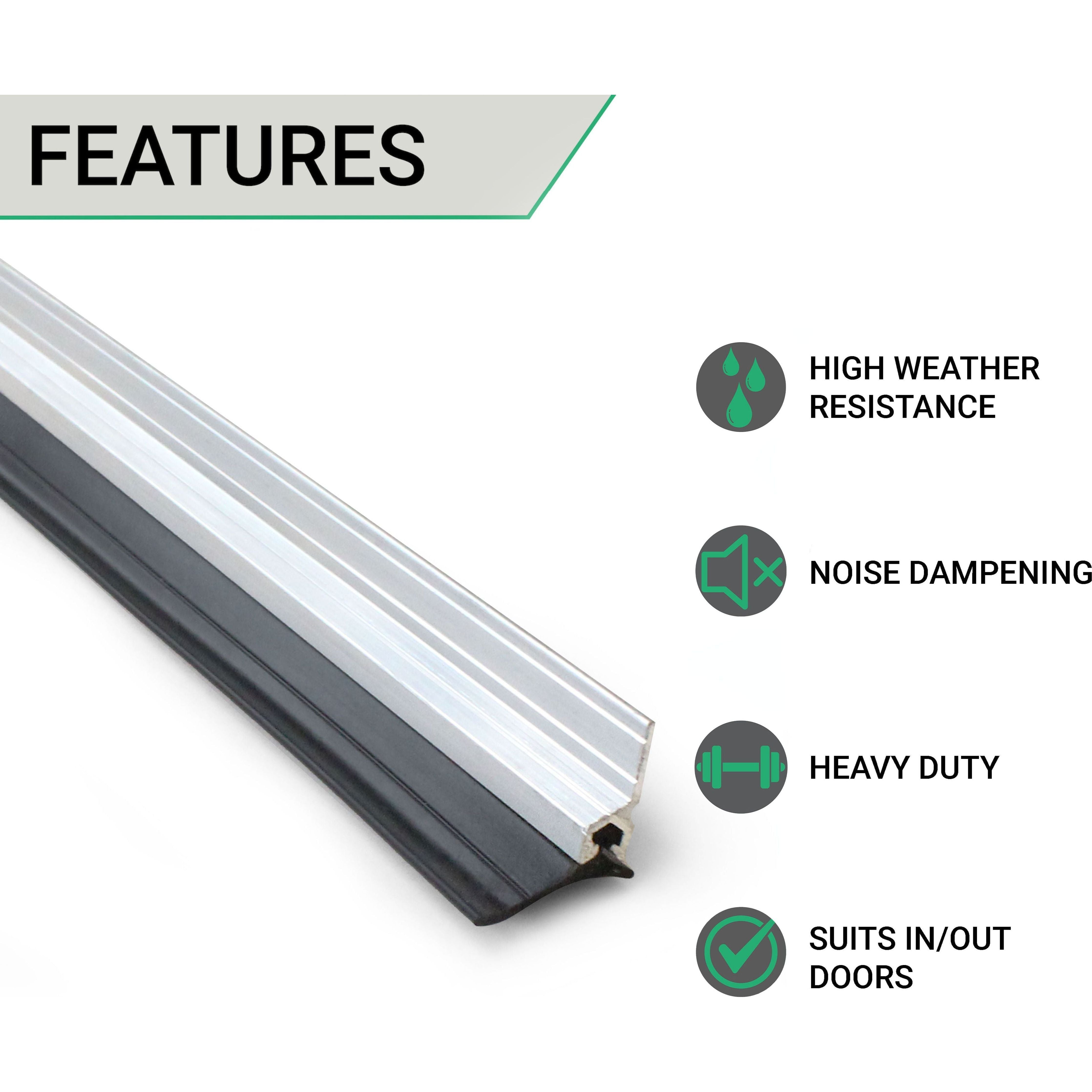Heavy Duty Single Door Weather Seal Set - Aluminium - tradefit