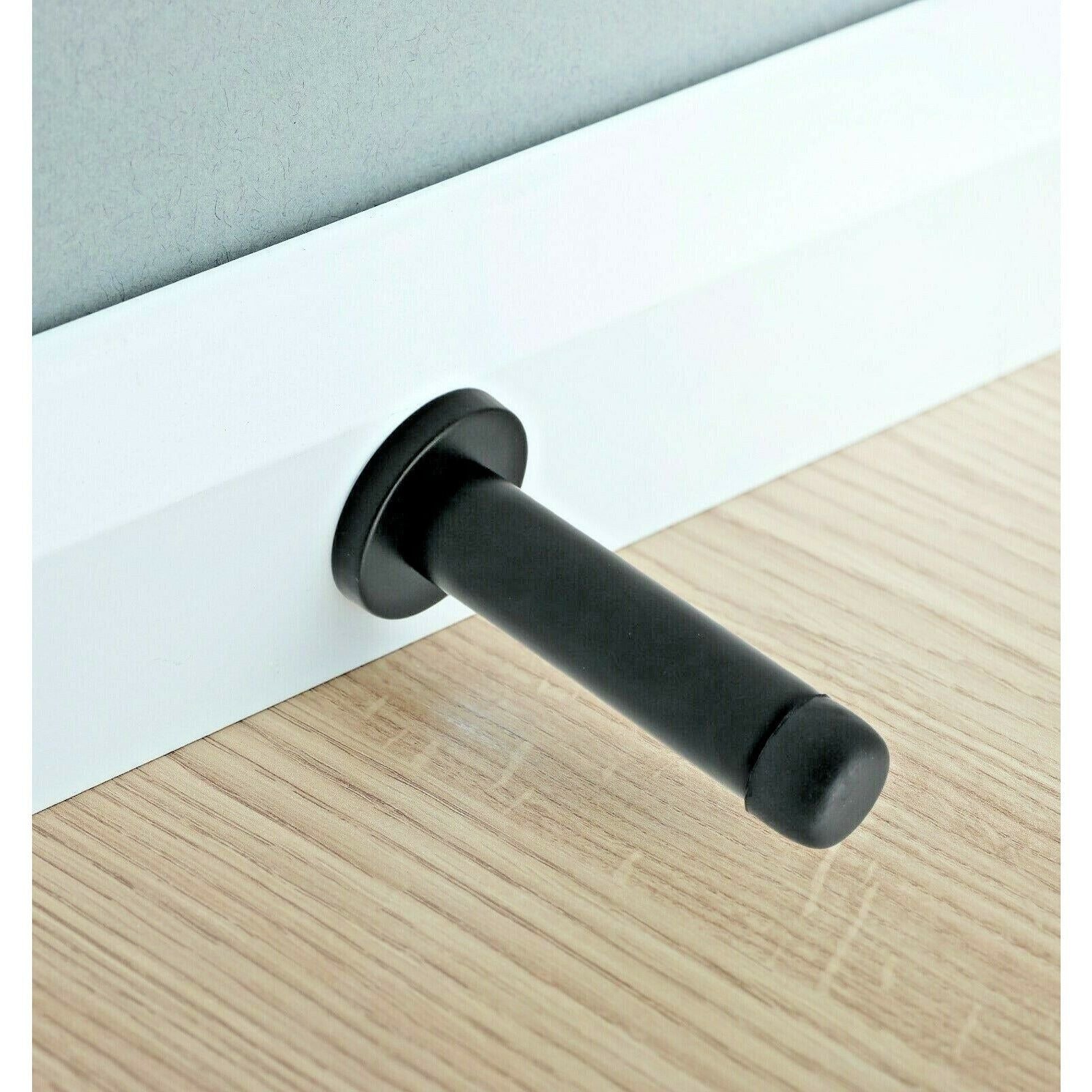 Projection Wall Mounted Door Stop - Concealed Fixing - Matt Black ...