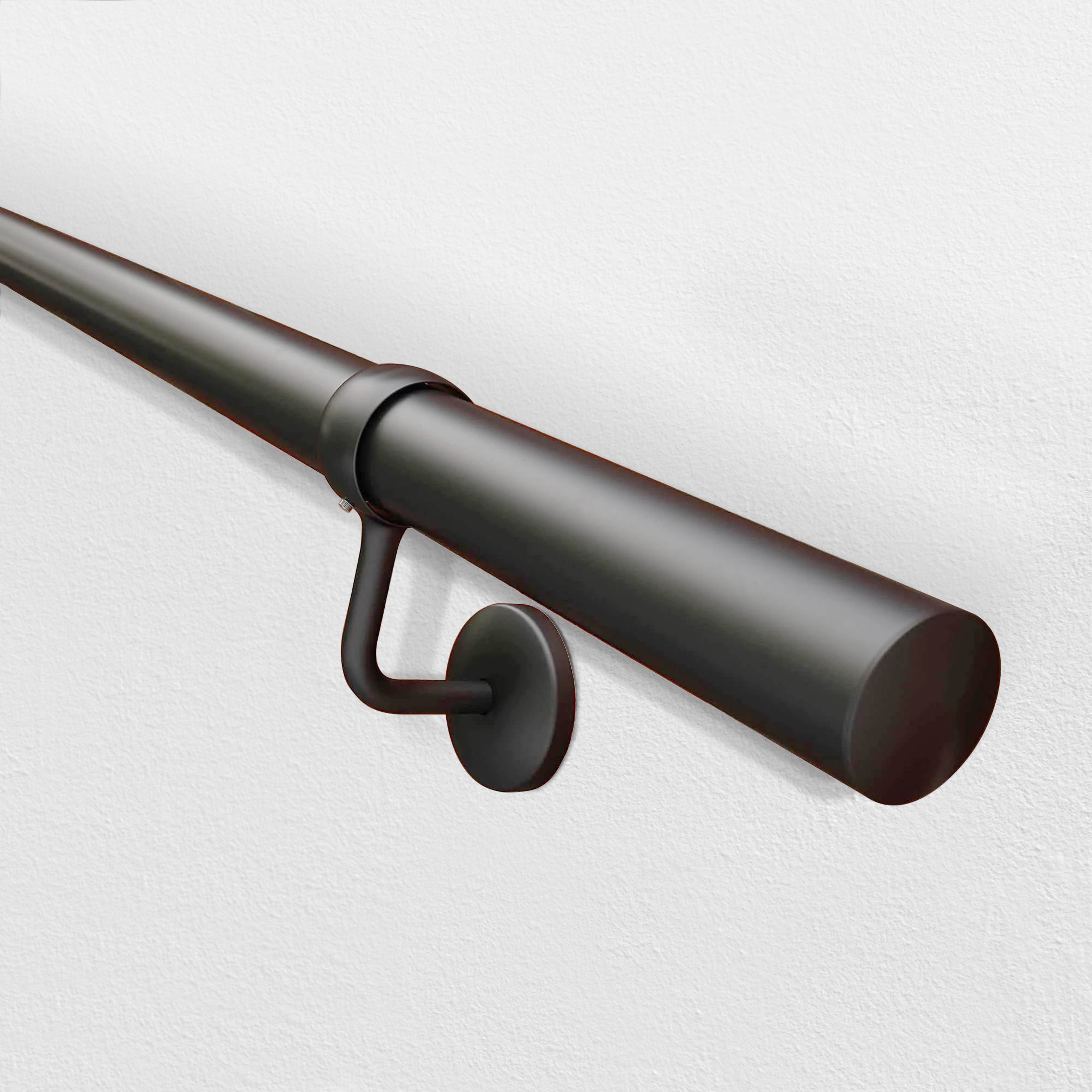 Handrail Kit - Interior Use - 3600mm - Matt Black - tradefit