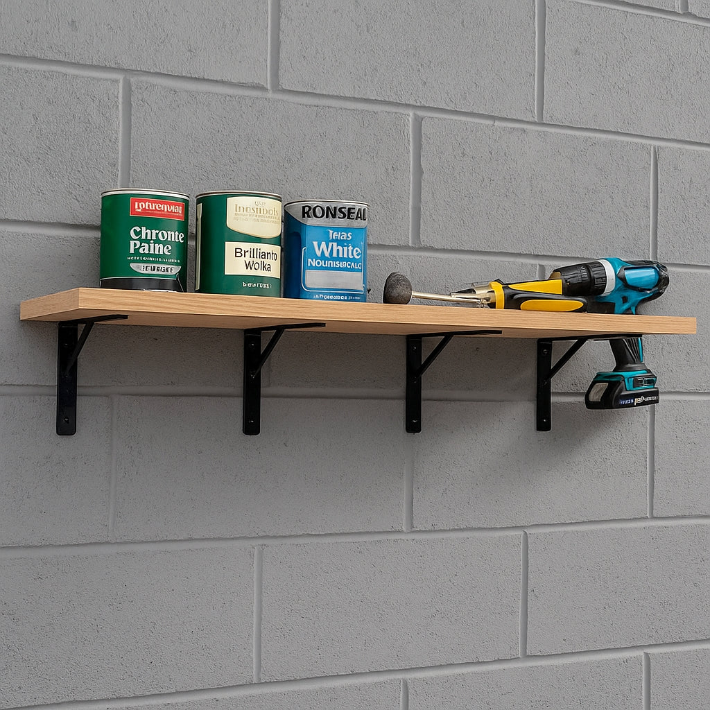 Strong Shelf Brackets PAIR Reinforced Stay Arm Shelving Heavy Duty ...