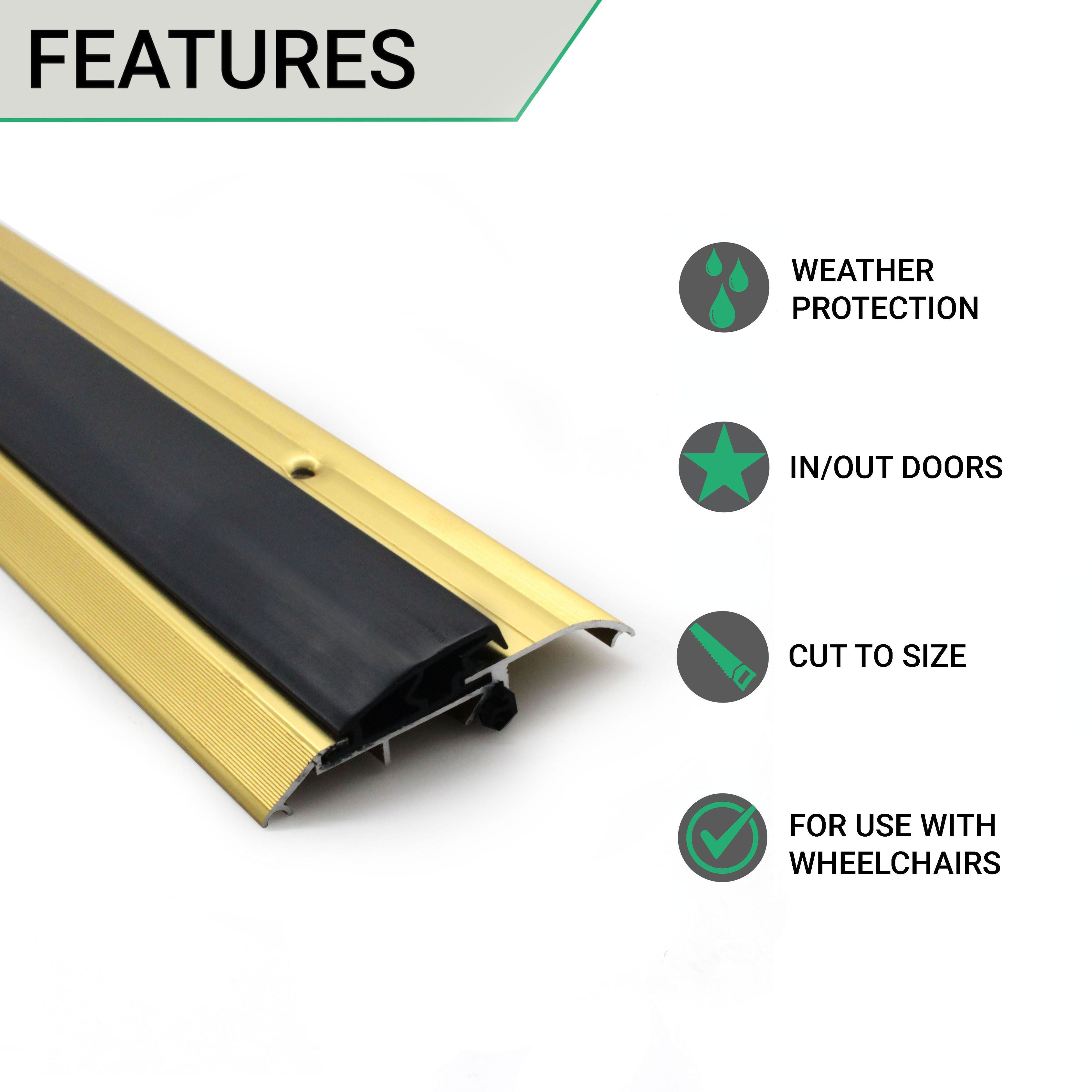 Roll Over Door Threshold Seal - Inward and Outward Opening - 1829mm ...