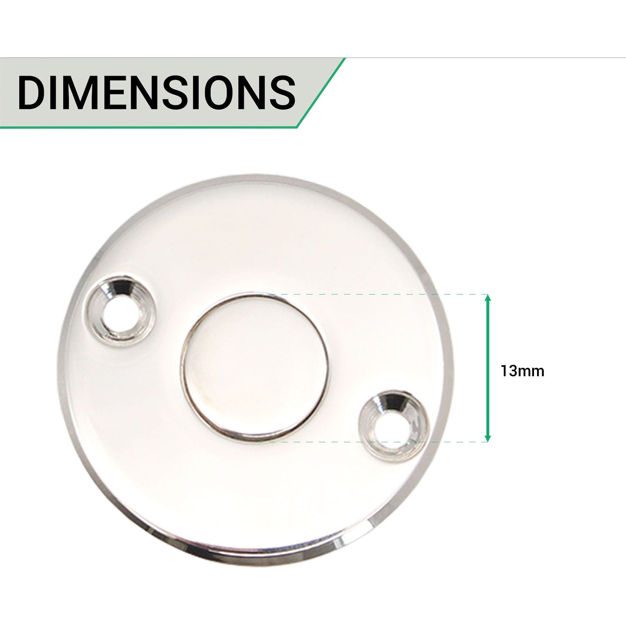 Brass Dust Socket for Flush Bolts - 20 x 35mm - Polished Nickel - tradefit