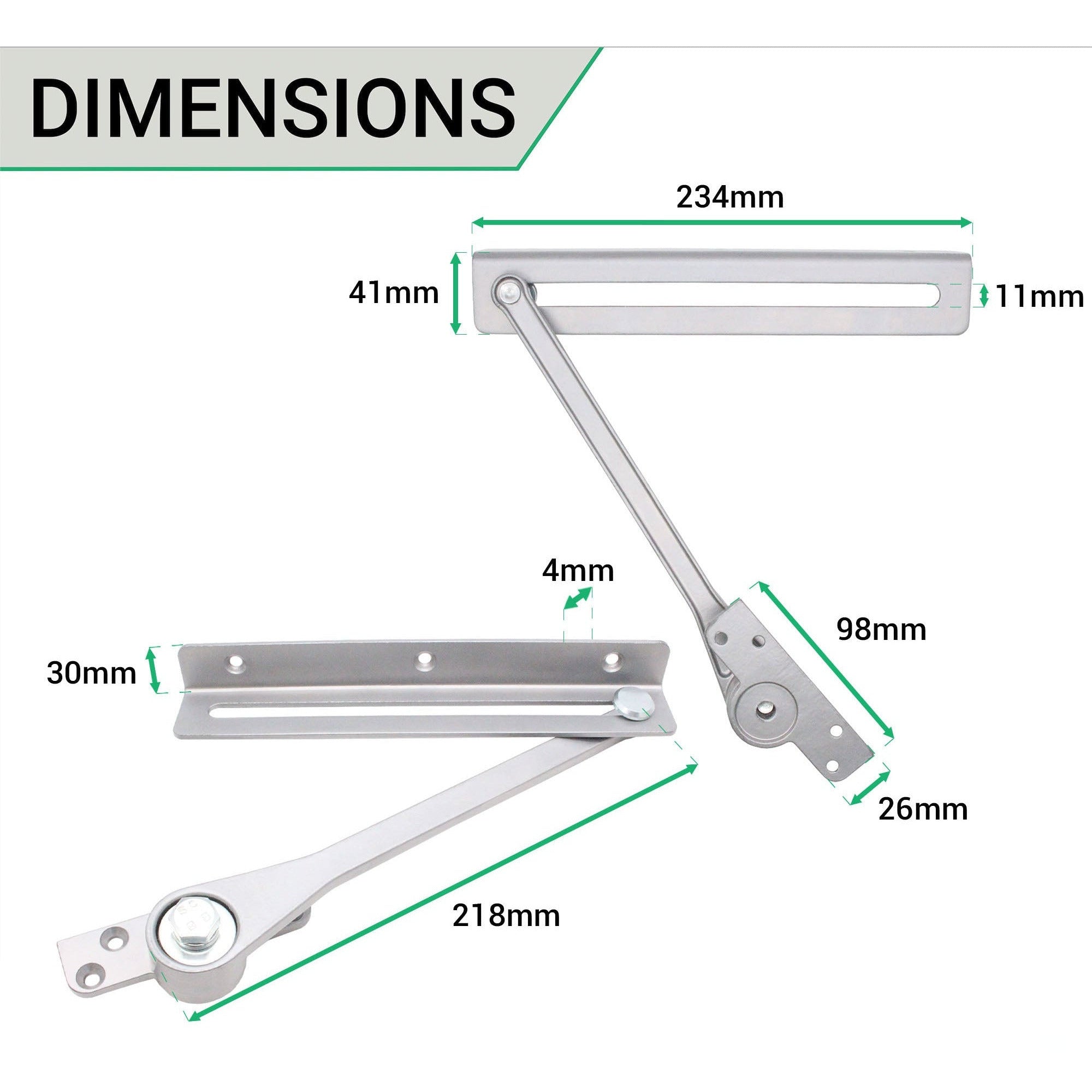 Friction Restrictor Arm Door Stay Surface Mounted AR891 - 90 Deg ...