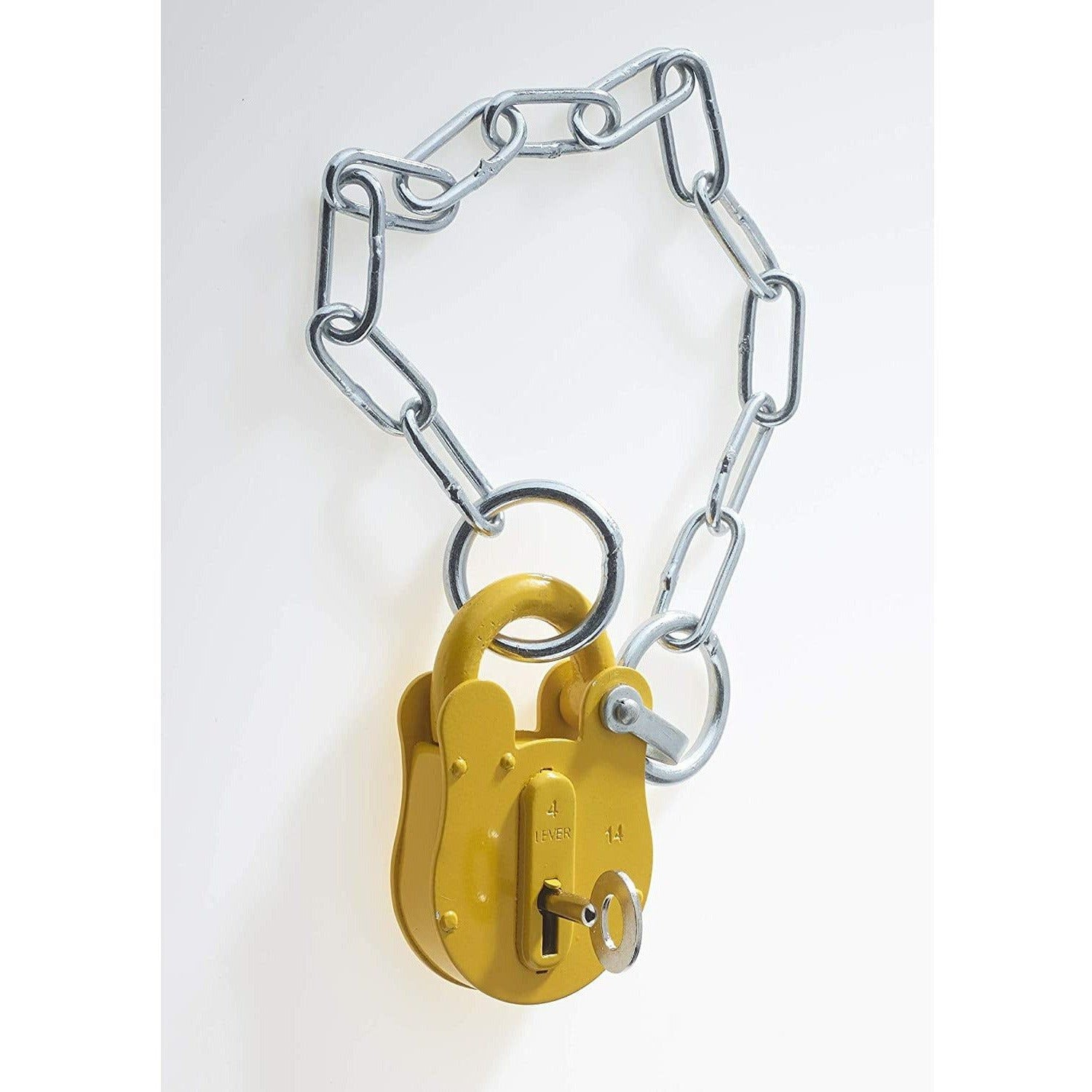 FB14 Yellow Chain Type London Fire Brigade Padlock - FB Key Operated ...