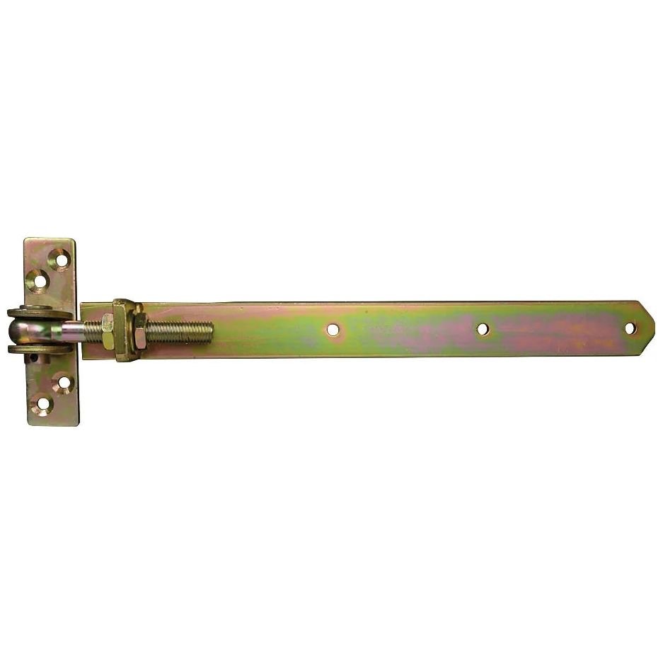 Heavy Duty Adjustable Gate Hinge Single 400mm Strap Hinge - Zinc Plated
