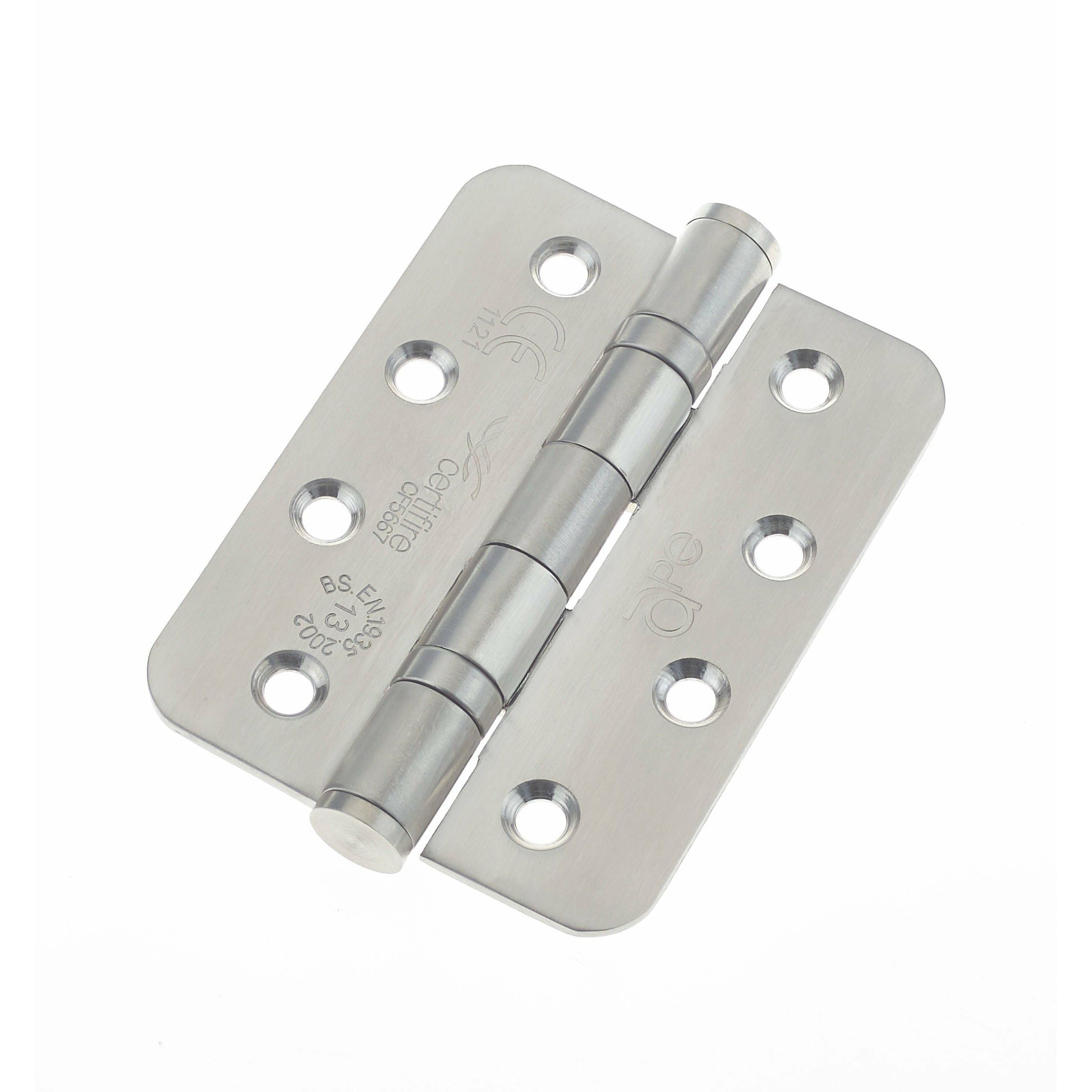 Satin Stainless Fire Door Hinges - 4 Inch/102mm - Grade 13 Steel Ball ...