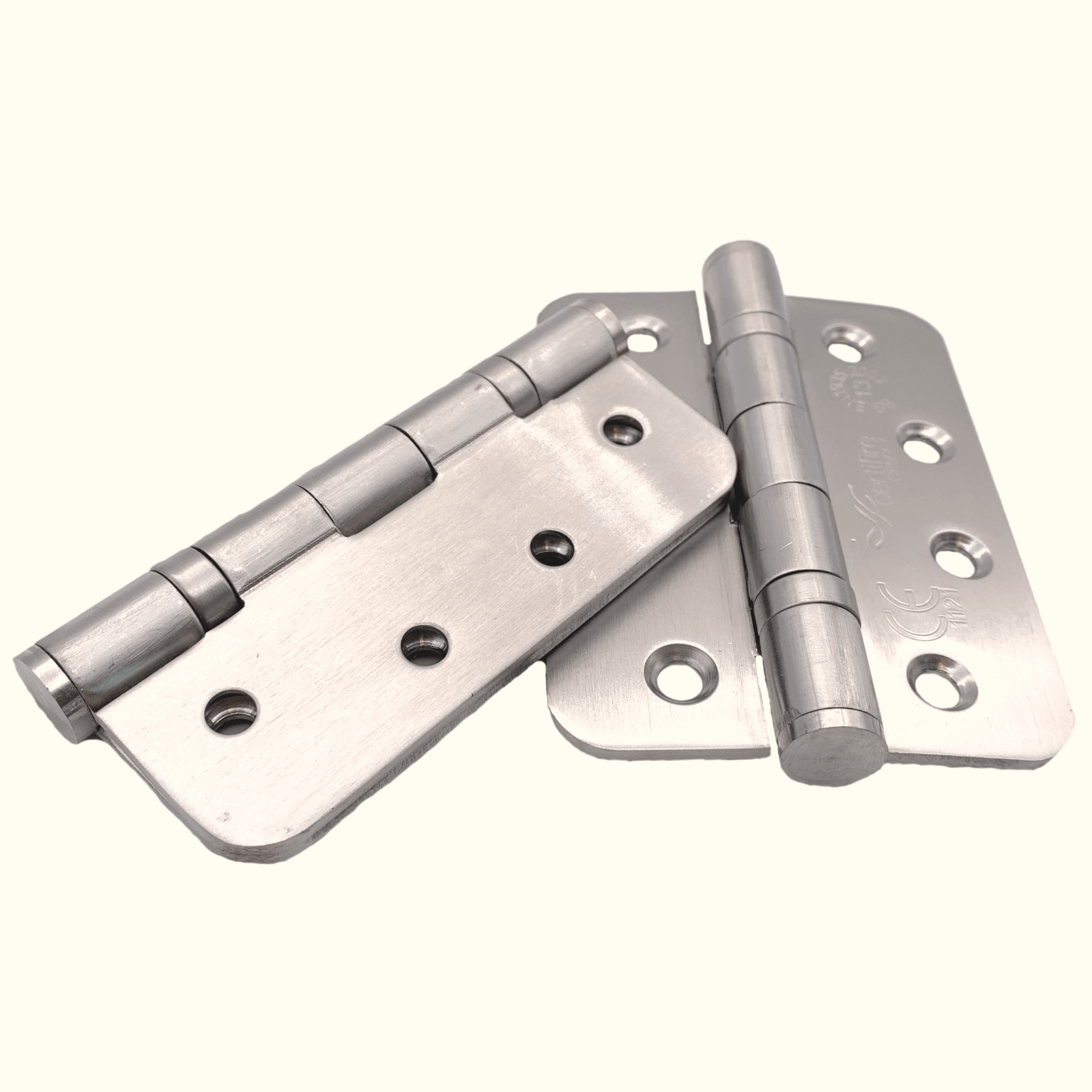 Satin Stainless Fire Door Hinges - 4 Inch/102mm - Grade 13 Steel Ball ...