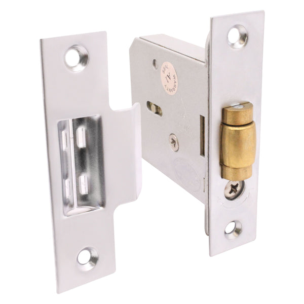 Adjustable Roller Bolt Latch - Architectural Heavy Duty - 66mm Case - Satin Chrome - tradefit