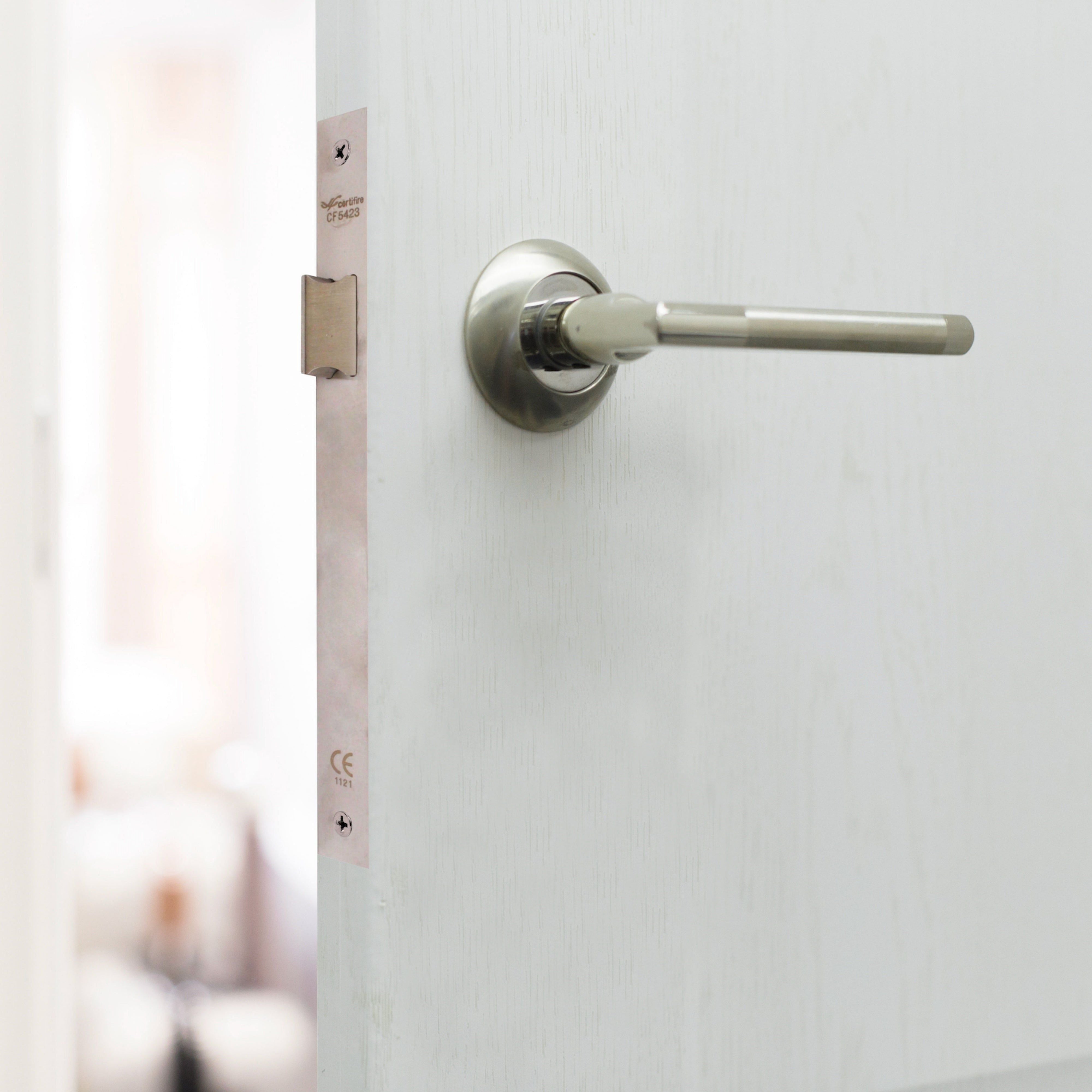 Mortice Latch DIN Standard- 60mm Backset / 90mm Case - Satin Stainless ...