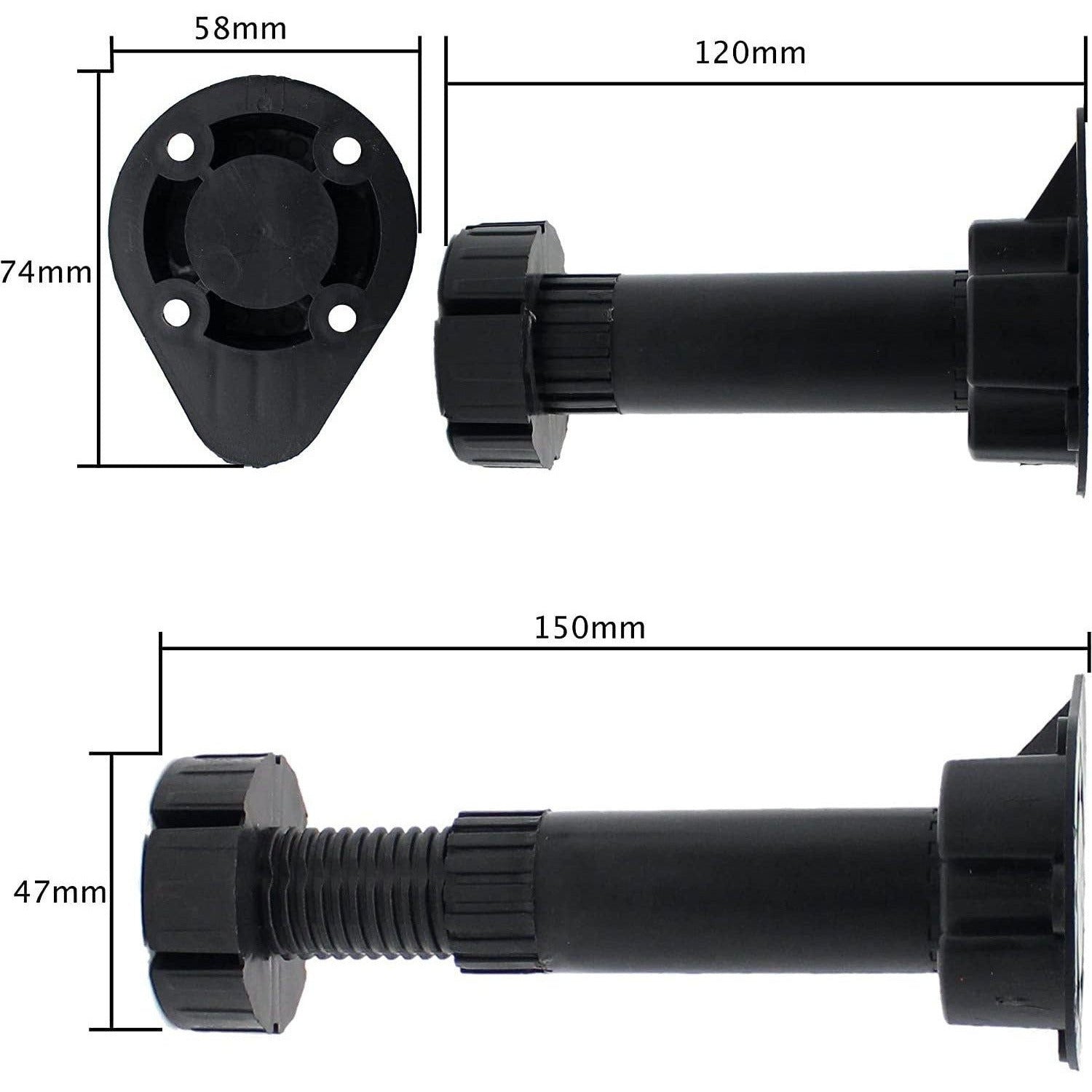 Kitchen Unit Legs Plinth Adjustable Cabinet Carcass Base Unit Feet ...