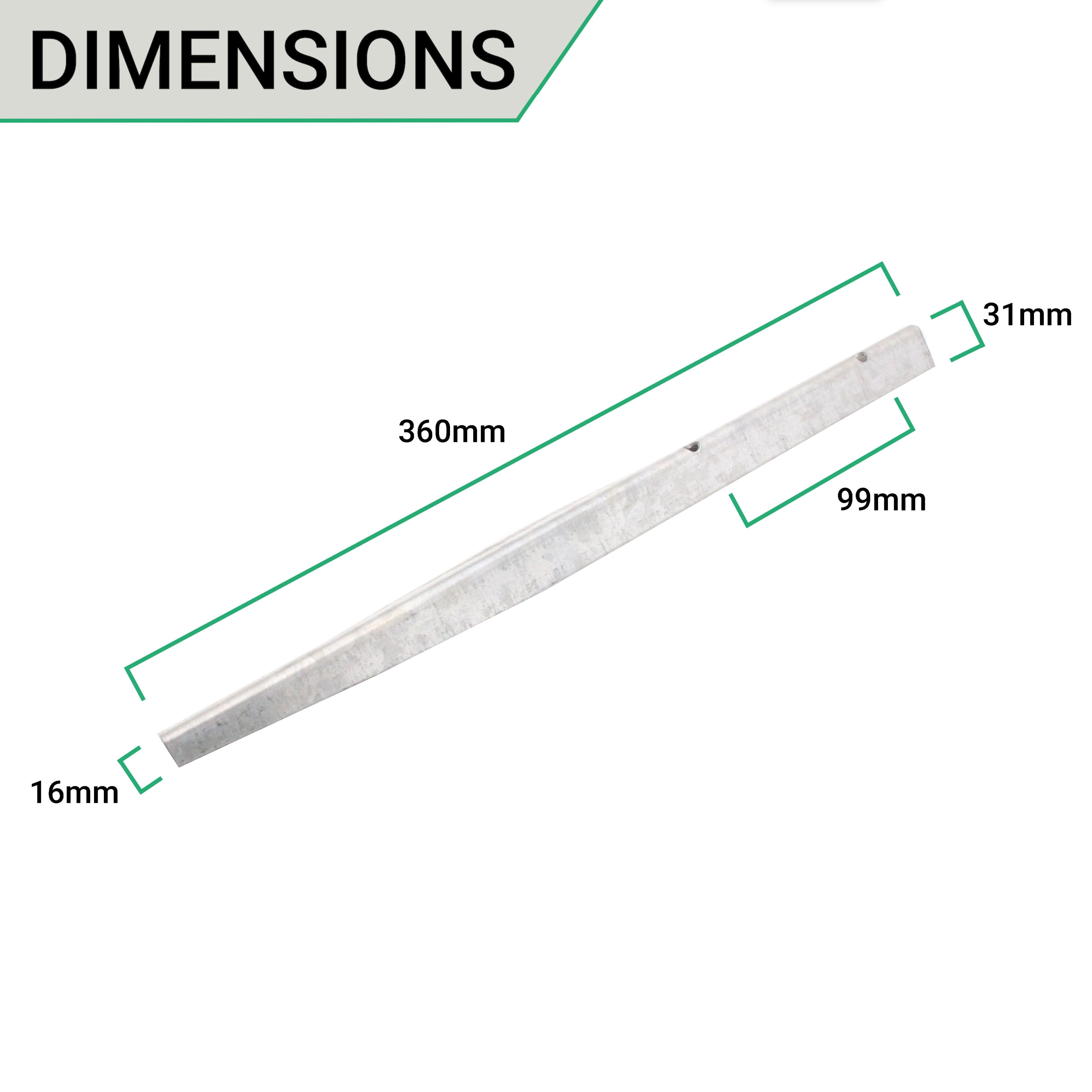 Timber Railway Sleeper Pin Bracket - 360mm - Galvanised Steel - Pack of 10 - tradefit